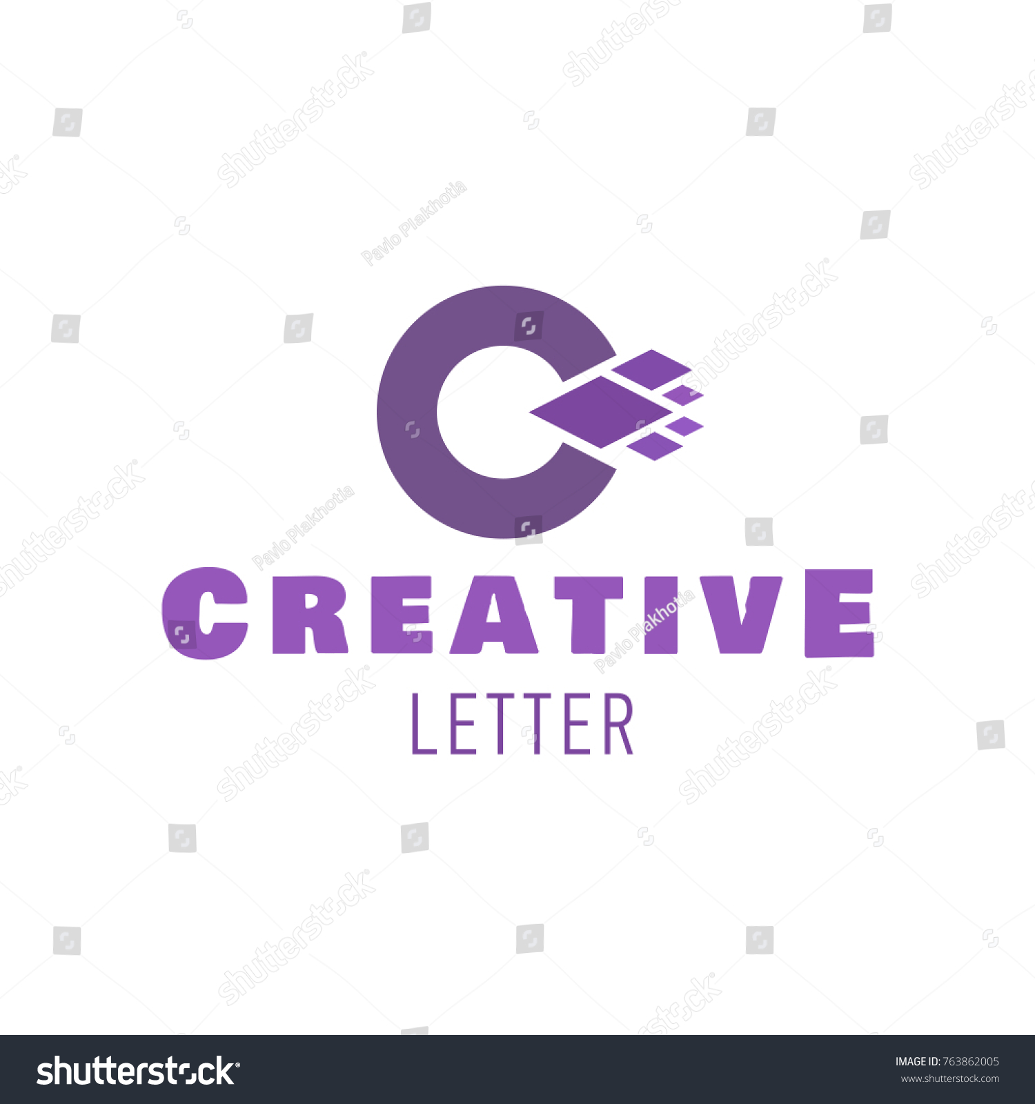 Vector Illustration Colorful Creative Letter C Stock Vector (Royalty ...