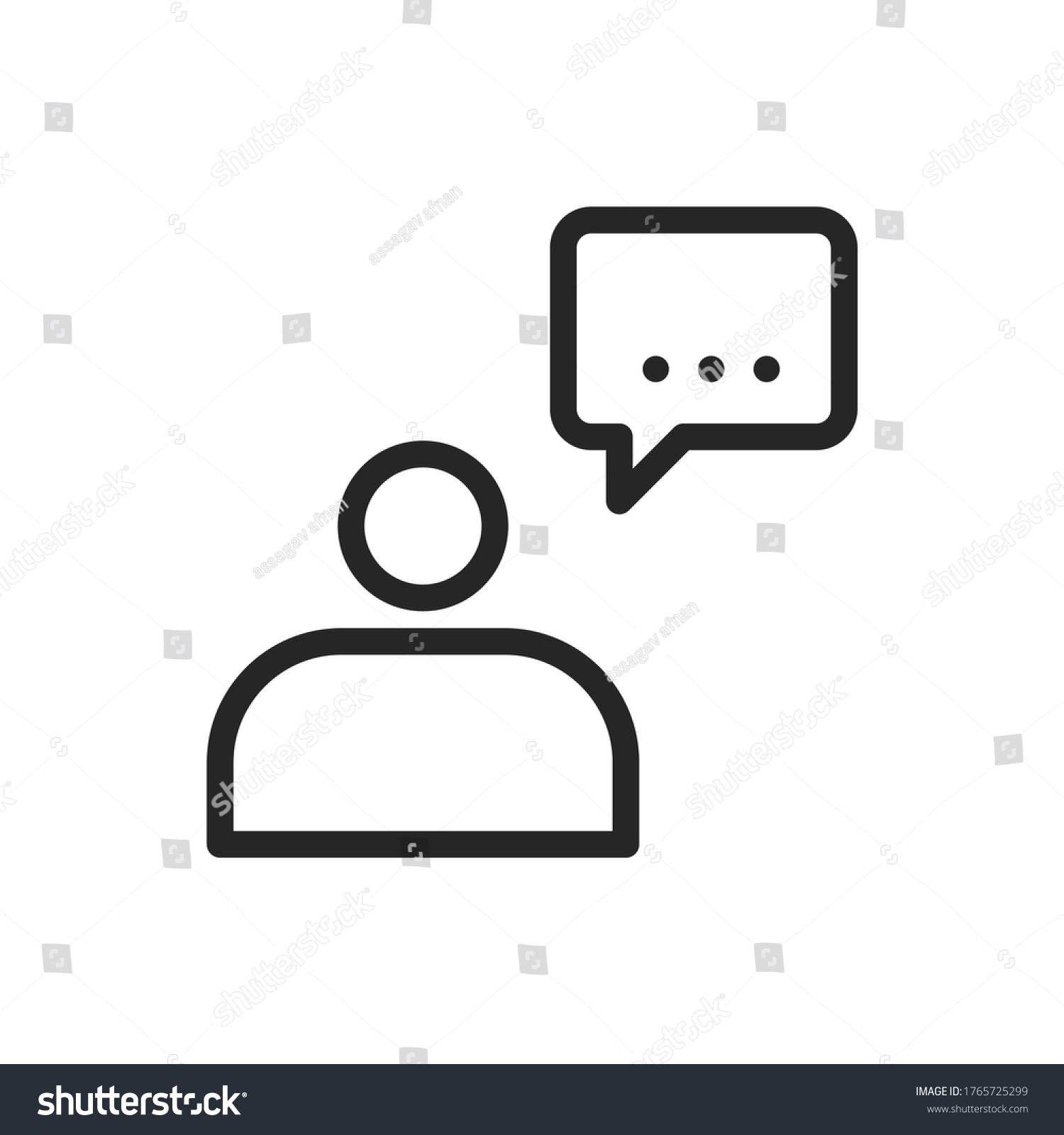 Vector Illustration Comment Flat Design Line Stock Vector (Royalty Free ...