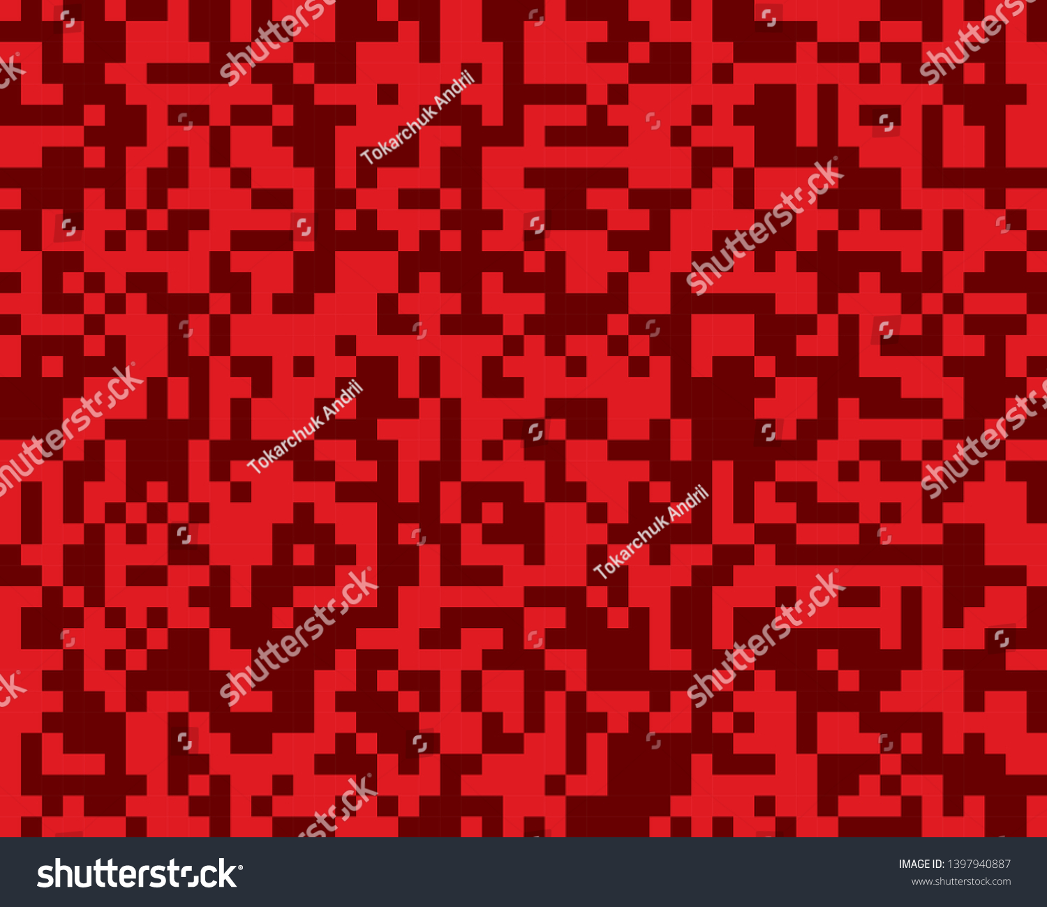 Vector Illustration Consisting Red Rectangles Tiles Stock Vector ...