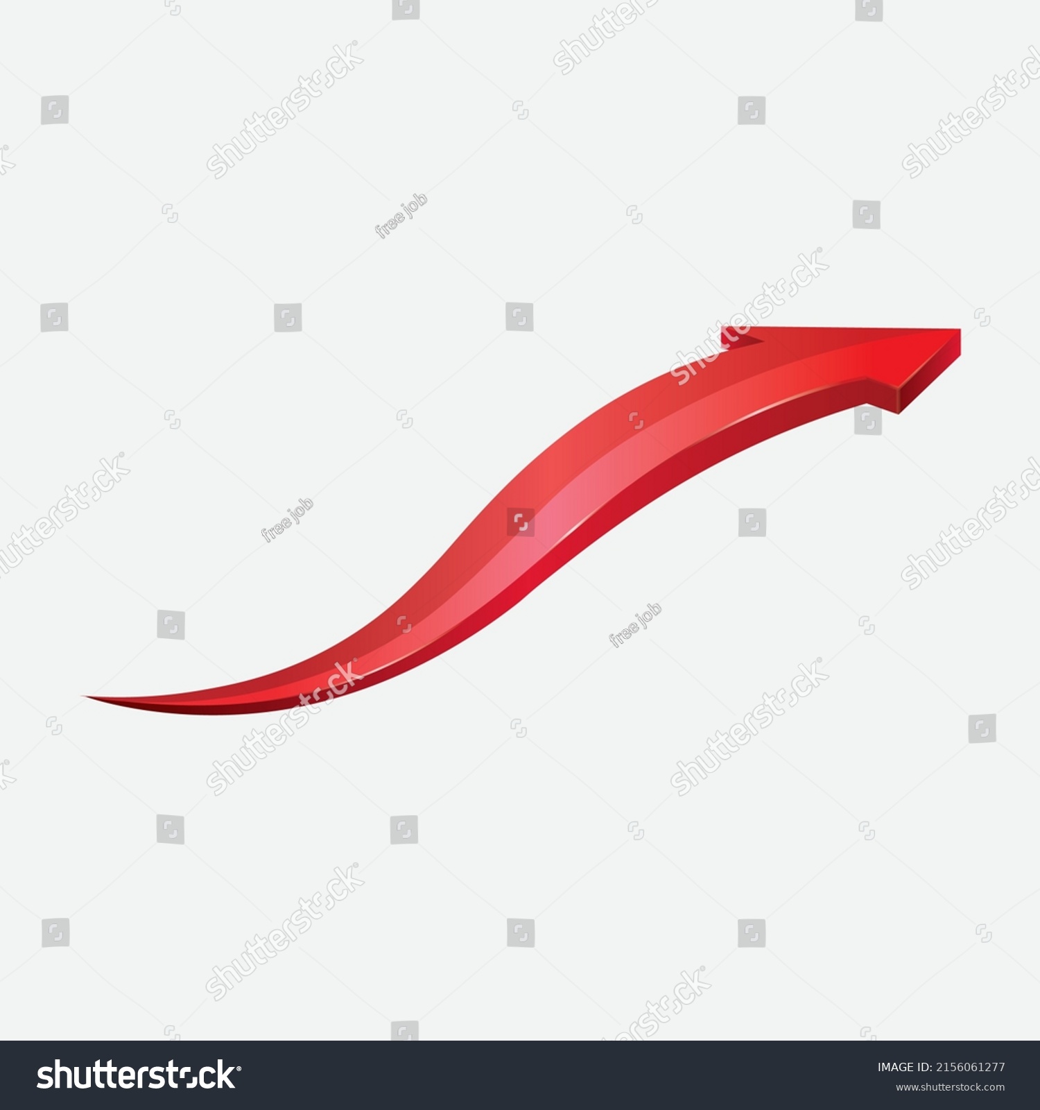 Vector Illustration 3d Red Arrow Design Stock Vector (Royalty Free ...