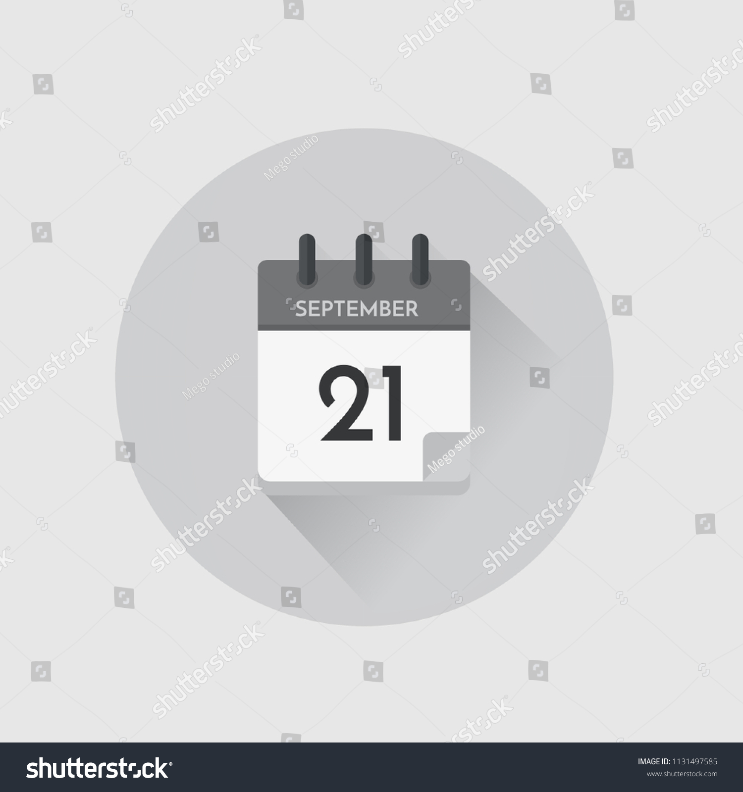 Vector Illustration Day Calendar Date September Stock Vector (Royalty ...