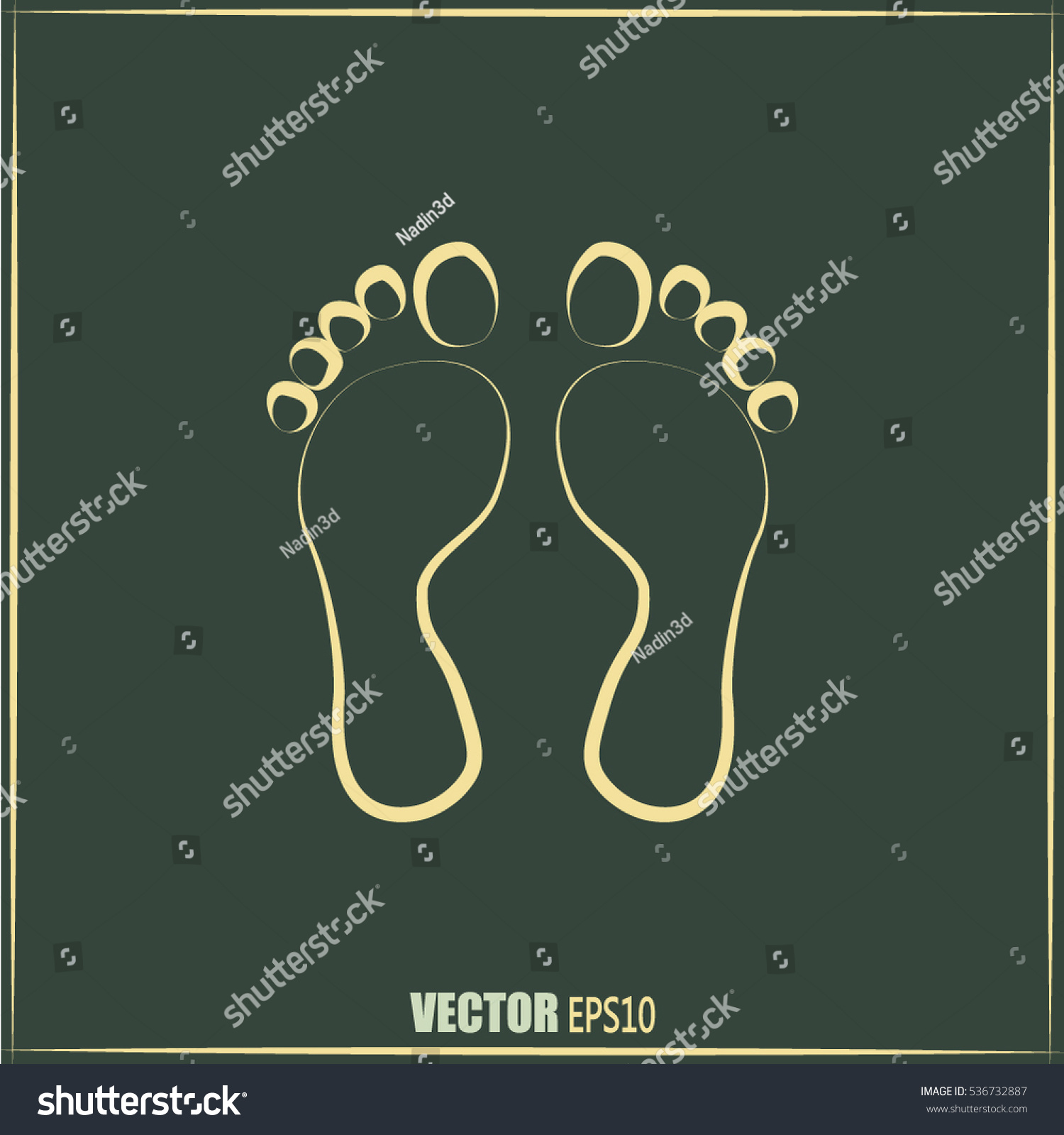 Vector Illustration Foot Stock Vector (Royalty Free) 536732887