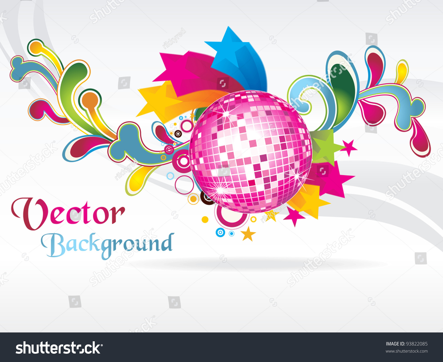 Vector Illustration Musical Theme Stock Vector (Royalty Free) 93822085 ...