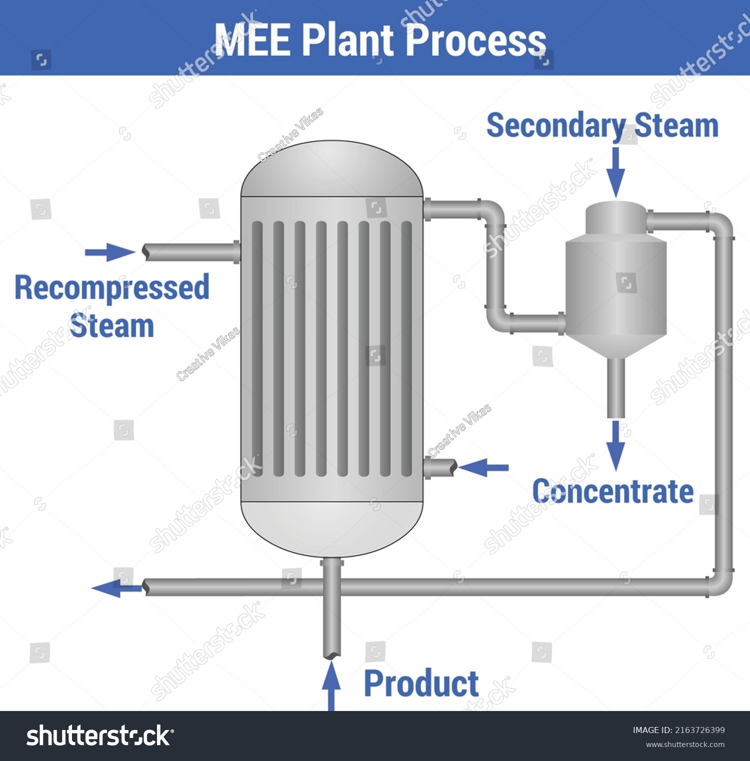 Vector Illustration Mee Plant Process Stock Vector (Royalty Free ...