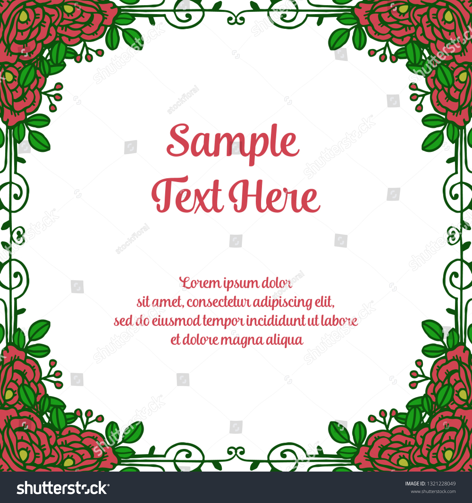 Vector Illustration Frame White Background Write Stock Vector (Royalty ...