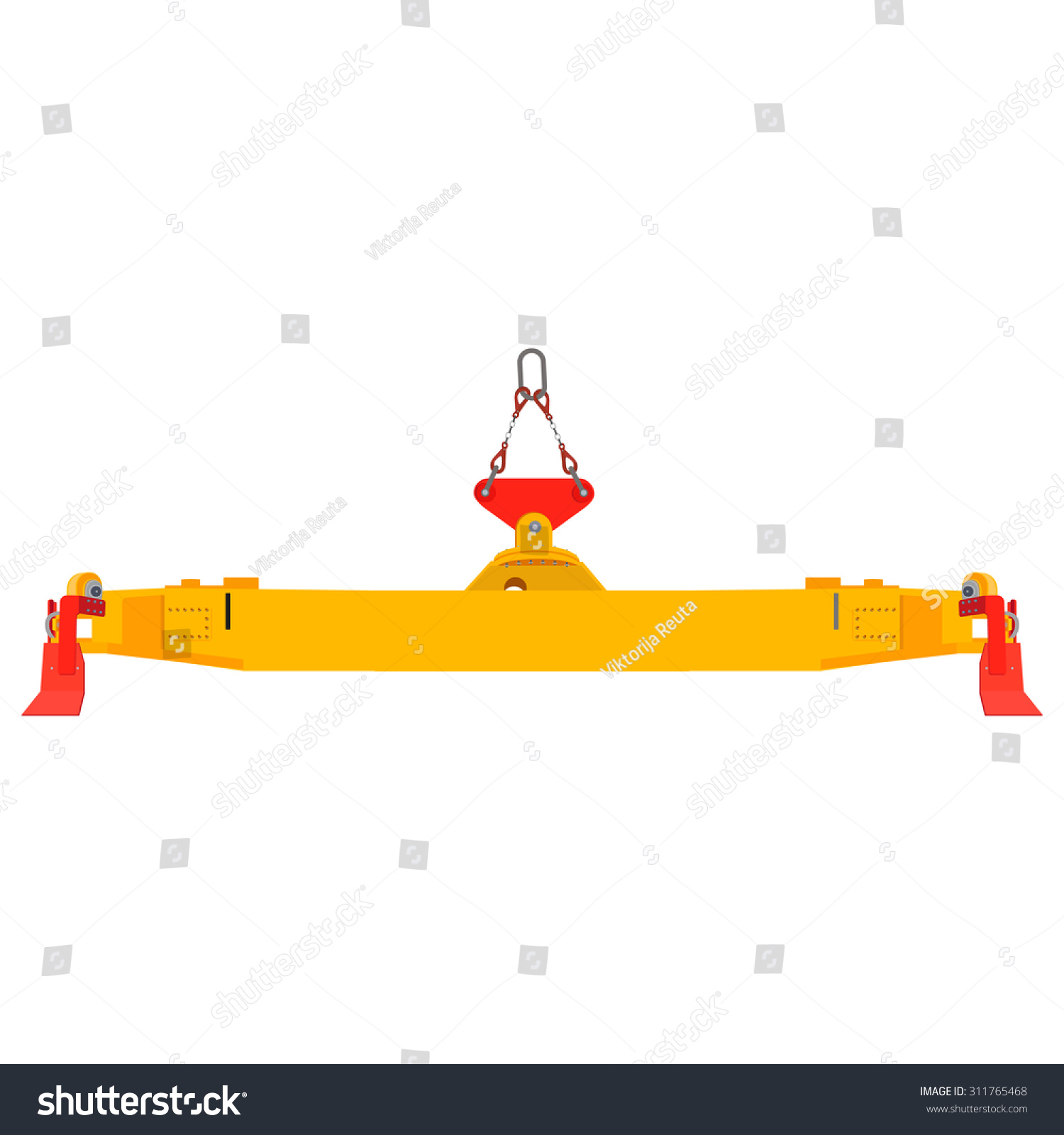 Vector Illustration Freight Container Crane Dock Stock Vector (Royalty ...