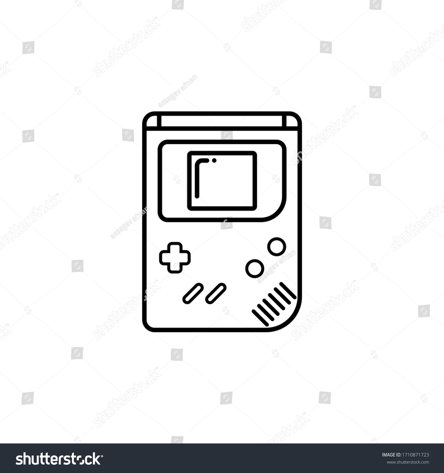 Vector Illustration Game Boy Flat Design Stock Vector (Royalty Free ...