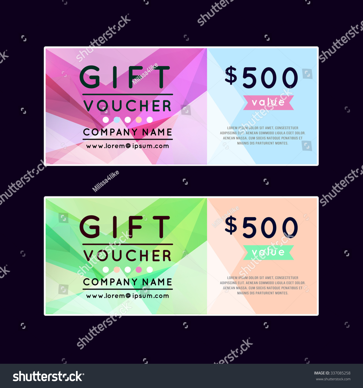 Vector Illustrationgift Voucher Template Clean Modern Stock Vector ...