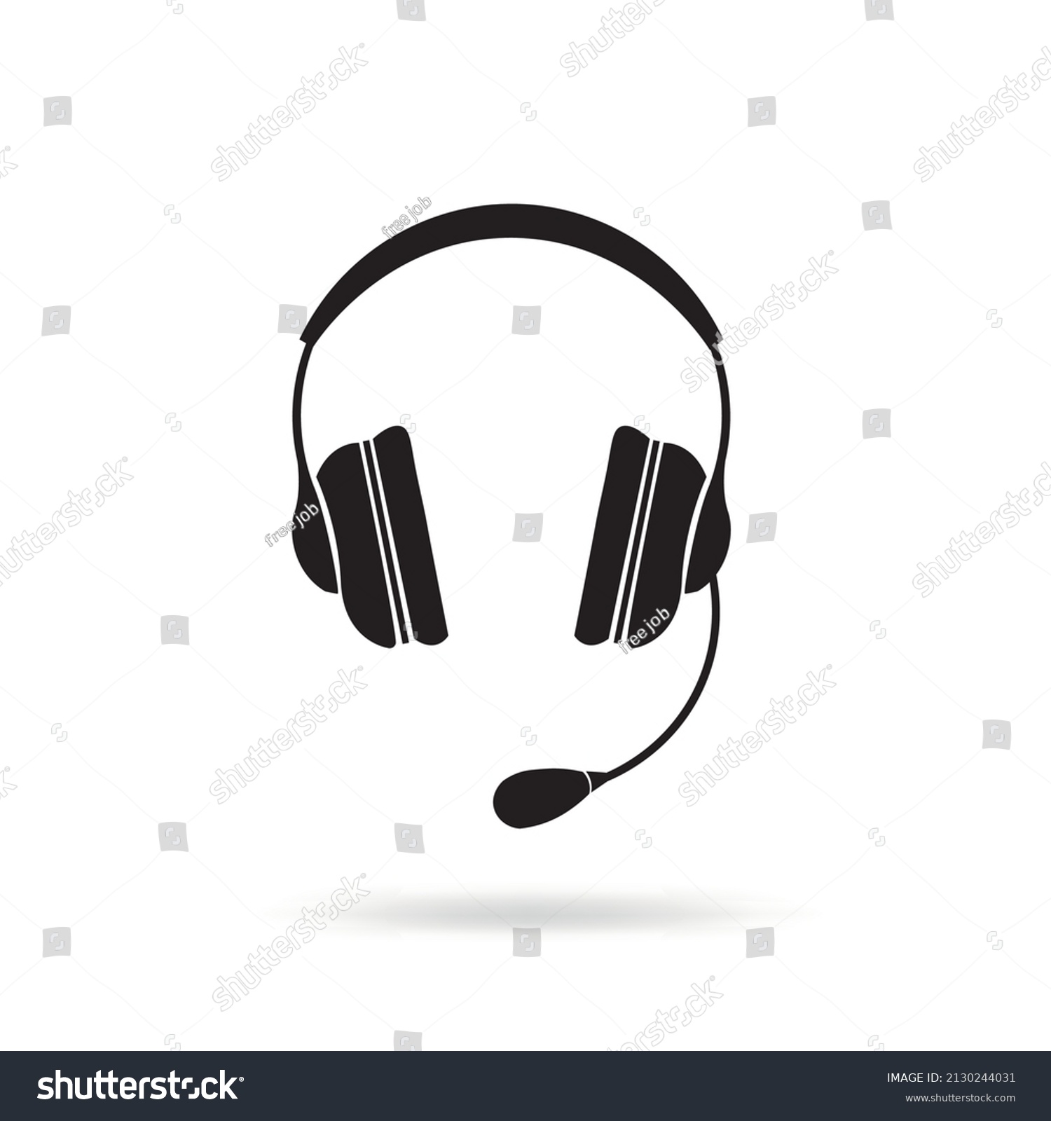 Vector Illustration Headphone Desing Template Stock Vector (Royalty ...