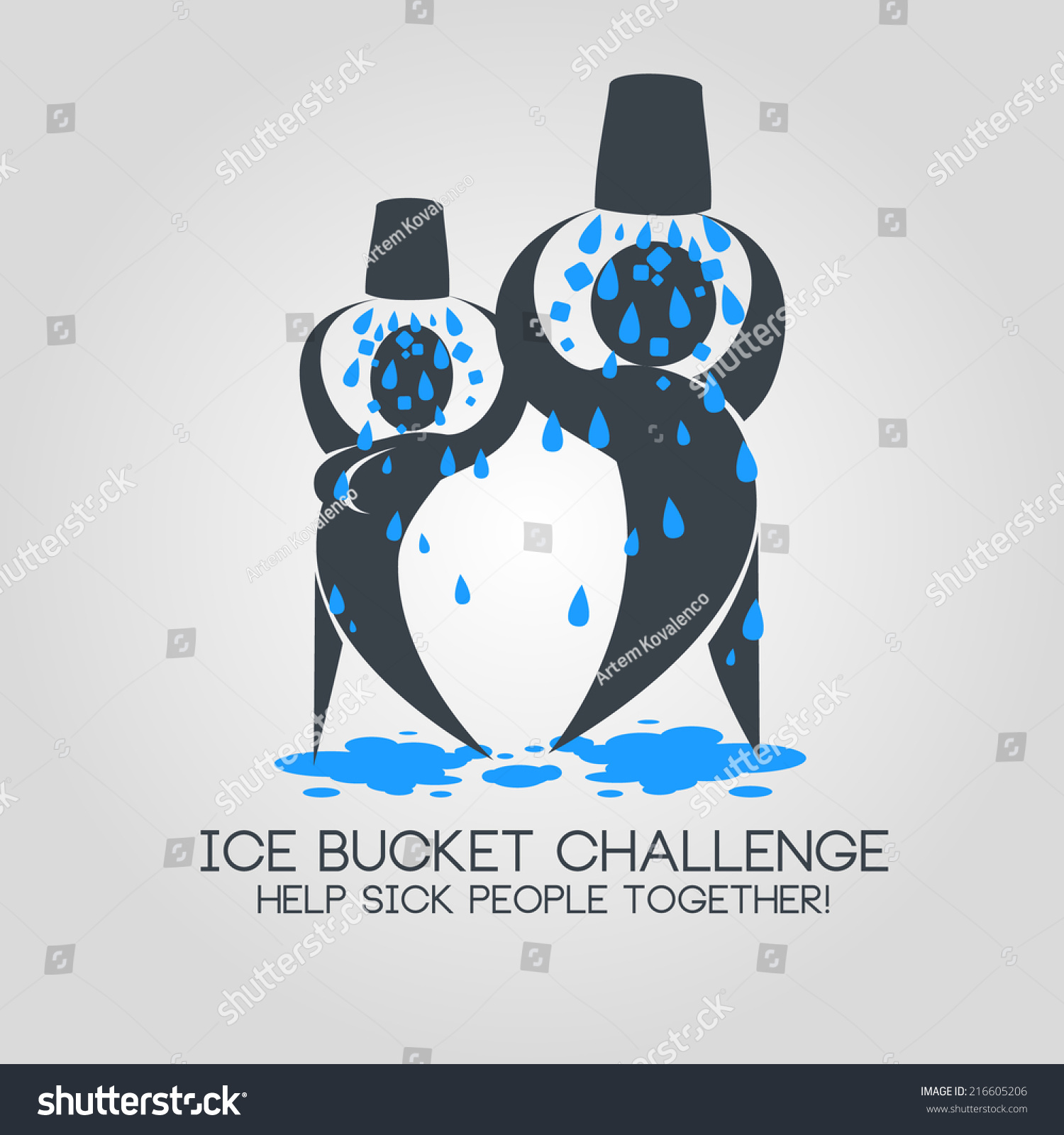 Vector Illustration Ice Bucket Challenge Stock Vector (Royalty Free ...