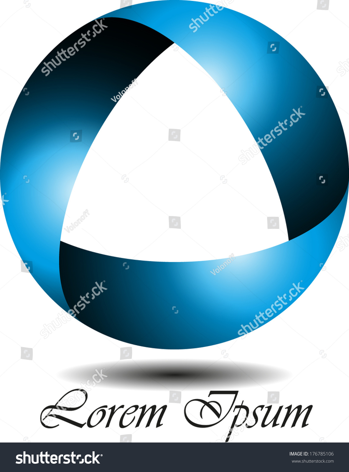 Vector Illustration Icon Round Moebius Logo Stock Vector (Royalty Free ...