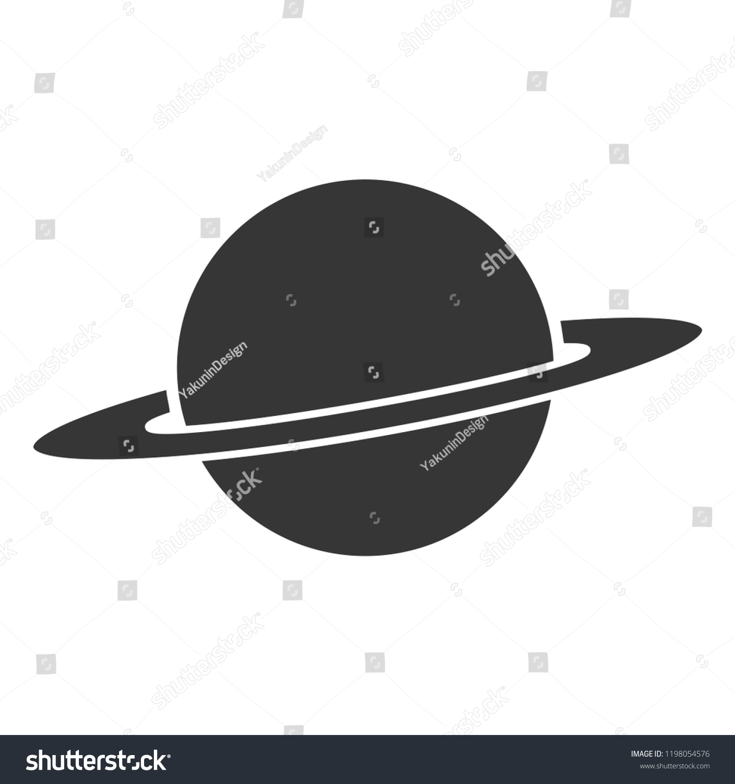 Vector Illustration Icon Saturn Planet: vector de stock (libre de ...