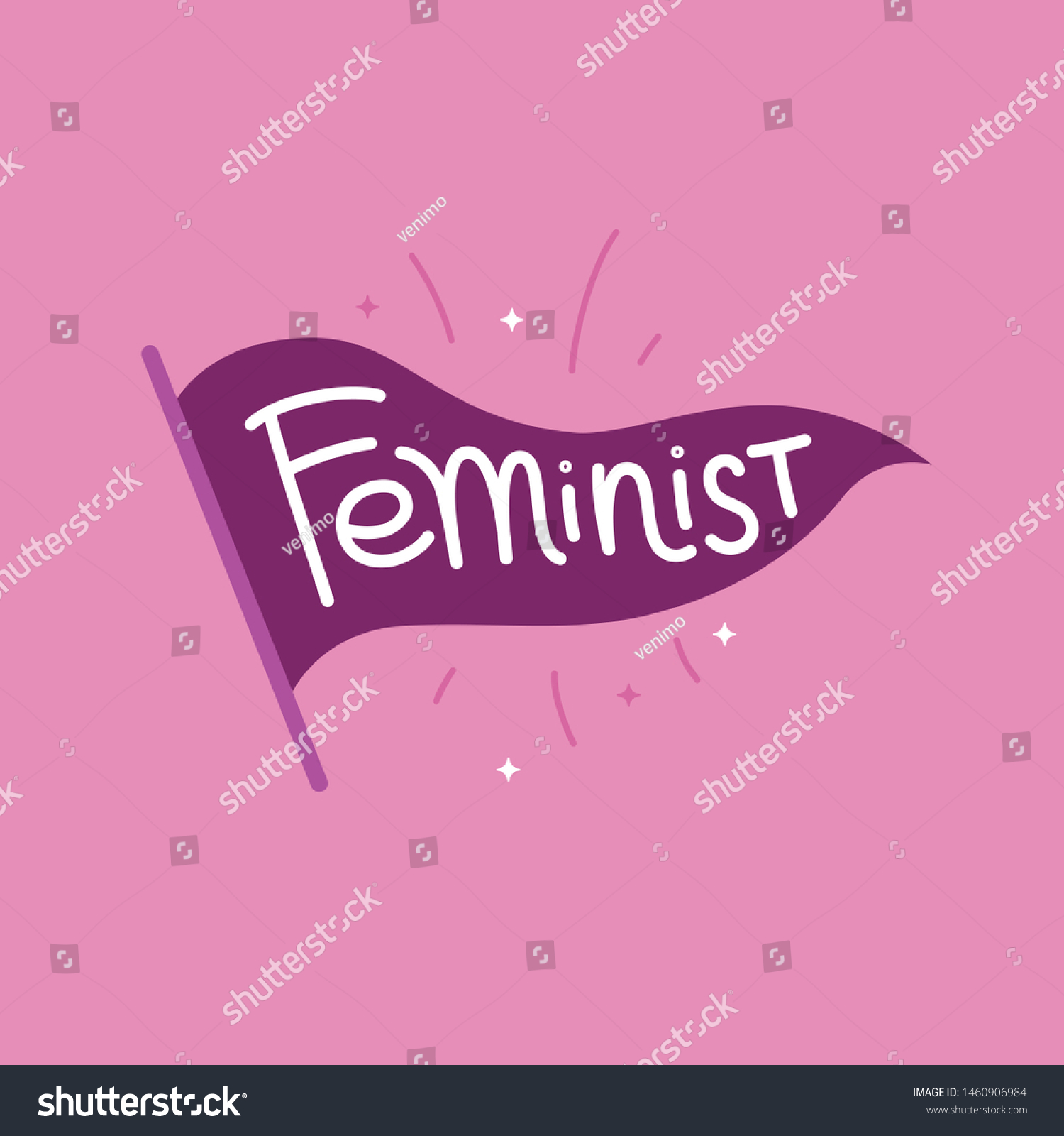 Vector Illustration Simple Style Handlettering Phrase Stock Vector