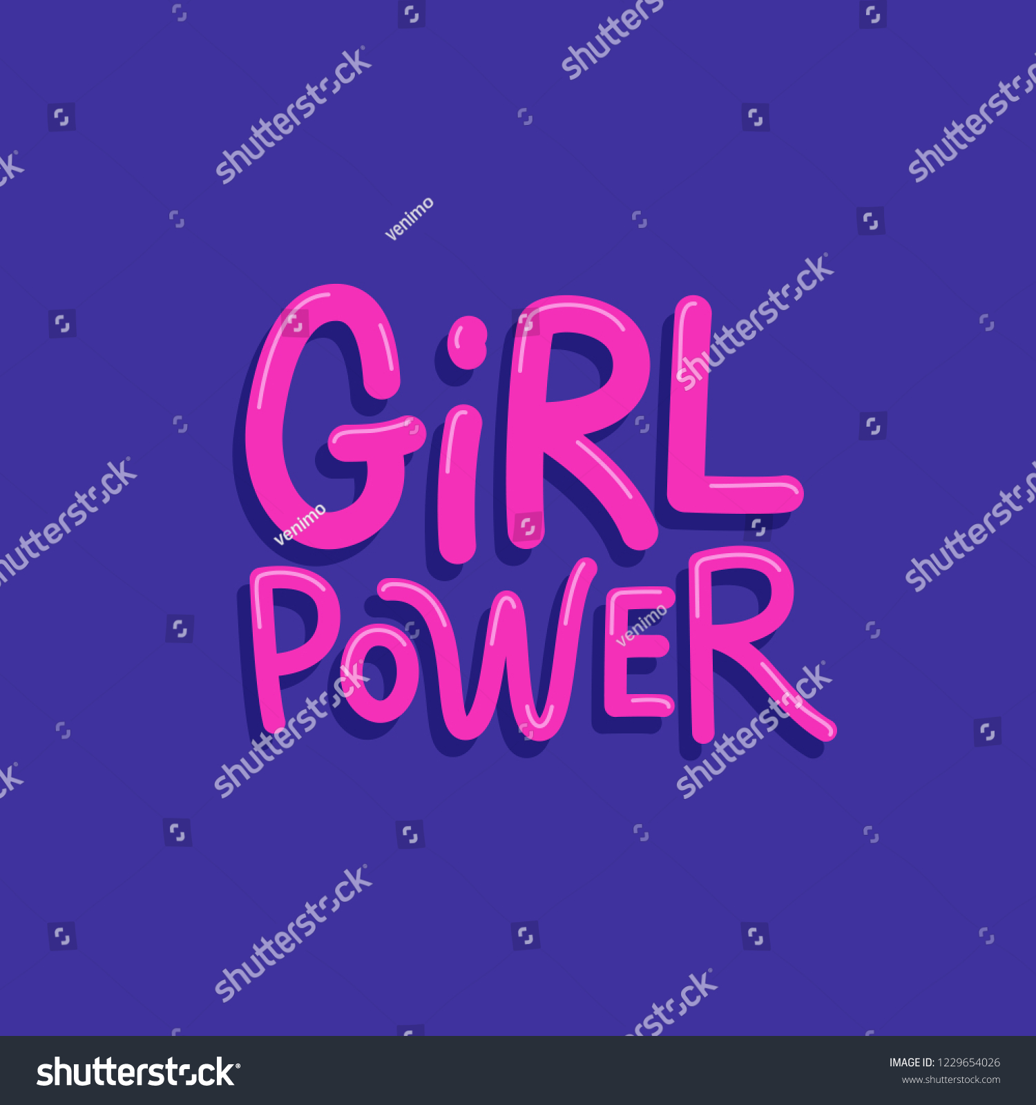 Vector Illustration Simple Style Handlettering Phrase Stock Vector