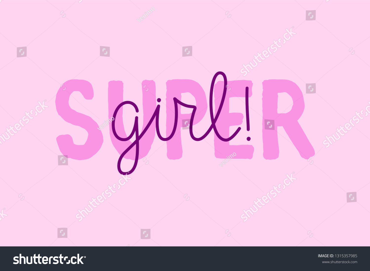 Vector Illustration Simple Style Handlettering Phrase Stock Vector