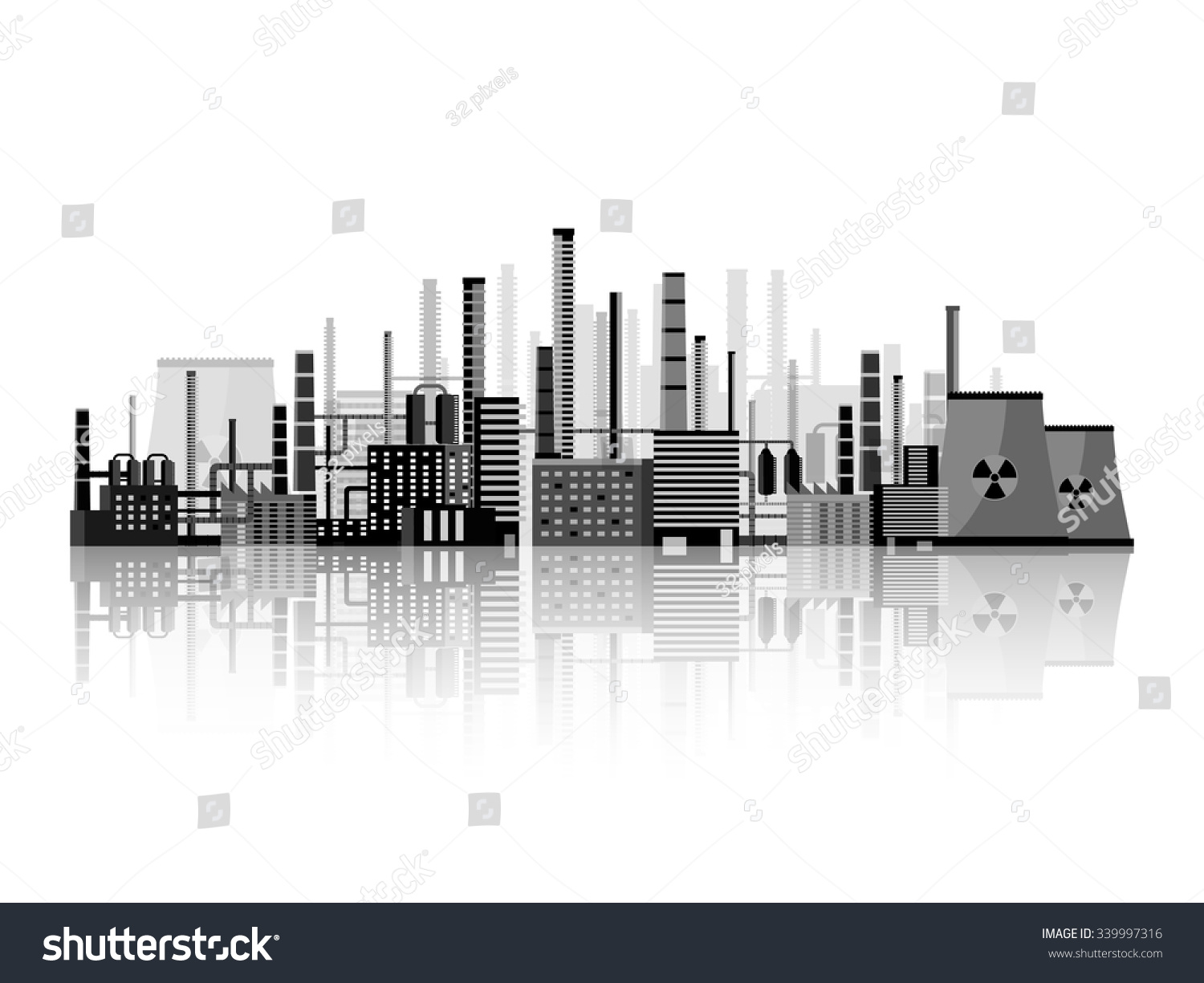 Vector Illustration Industry Power Plant Factory Stock Vector (Royalty ... Vector Illustration Industry Power Plant Factory Stock Vector (Royalty ...