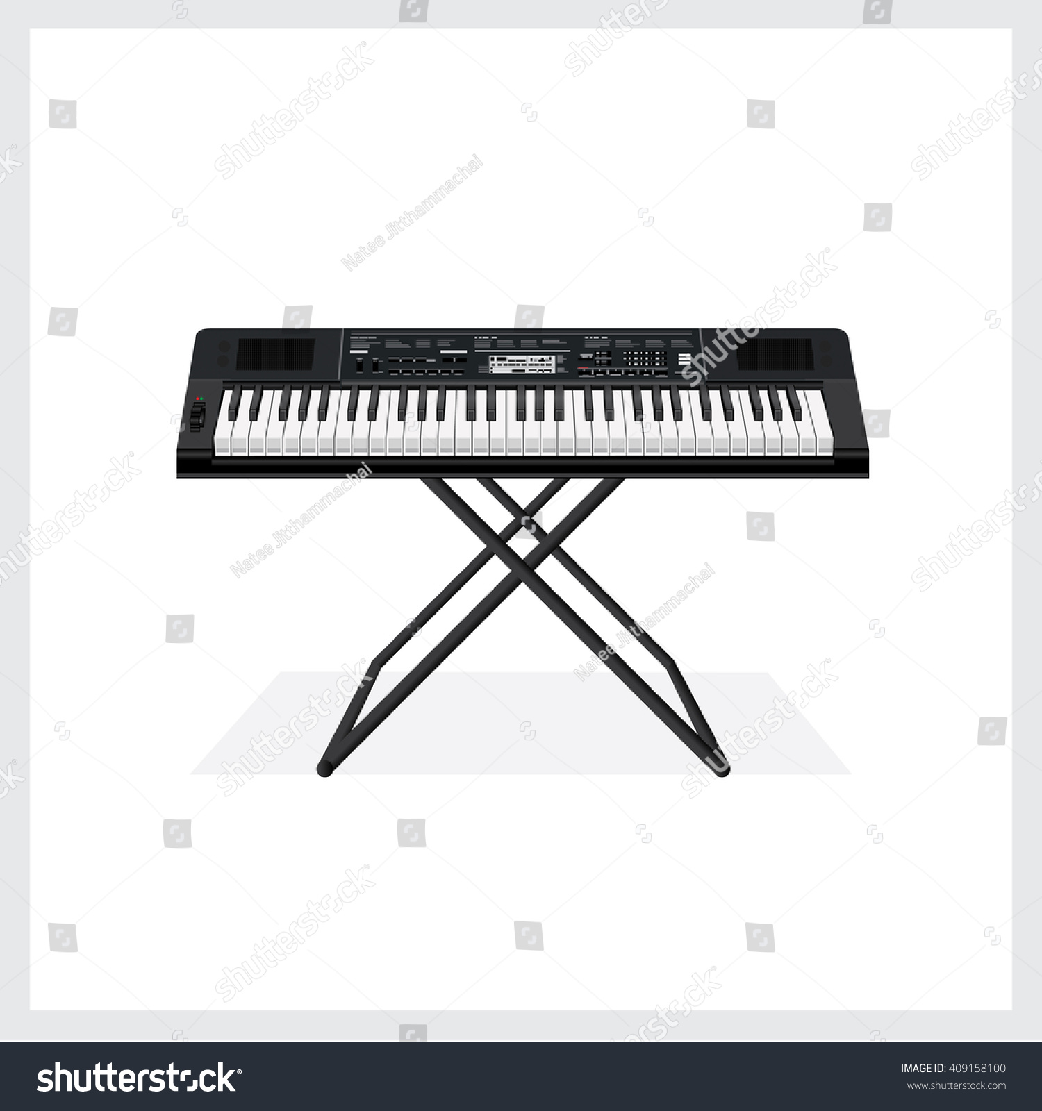 Vector Illustration Keyboard Instrument Stock Vector (Royalty Free ...