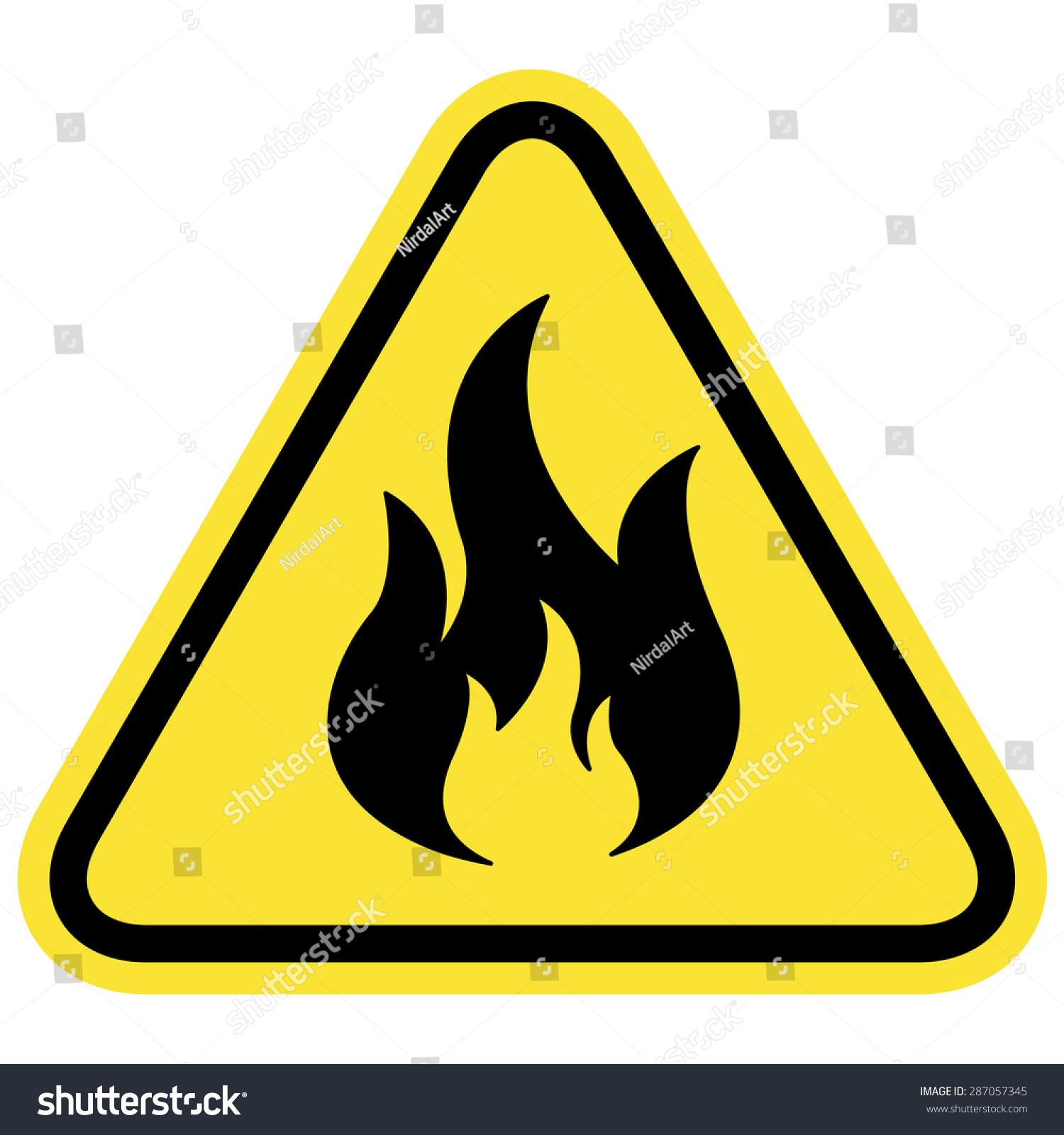 Vector Illustration Label Flammable Stock Vector (Royalty Free) 287057345
