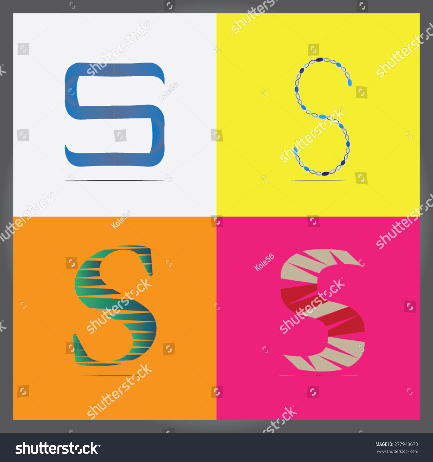 Vector Illustration Letter S Set Stock Vector (Royalty Free) 277948670 ...