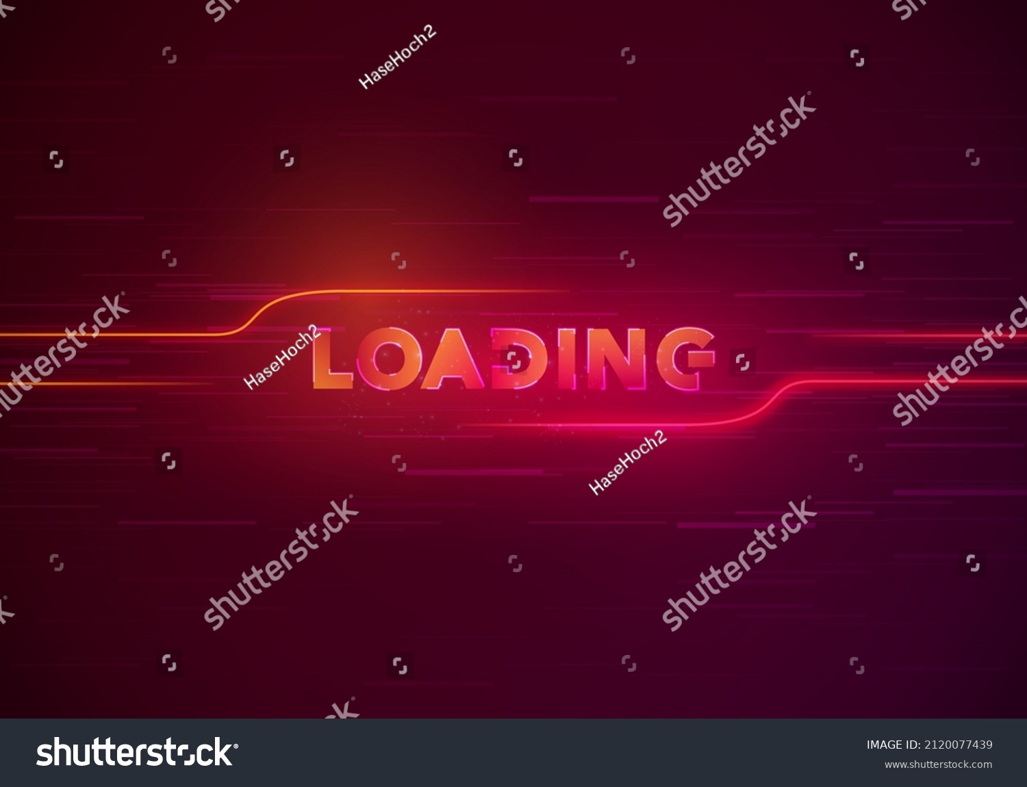 Vector Illustration Loading Screen Glitch Style Stock Vector (Royalty ...