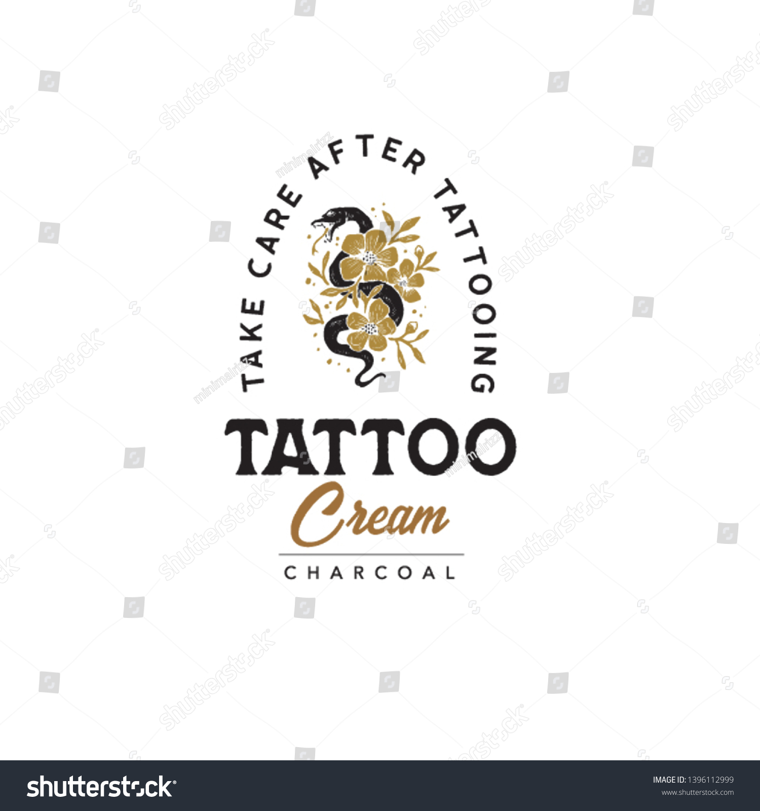 Vector Illustration Logo Template Tattoo Design Stock Vector (Royalty ...
