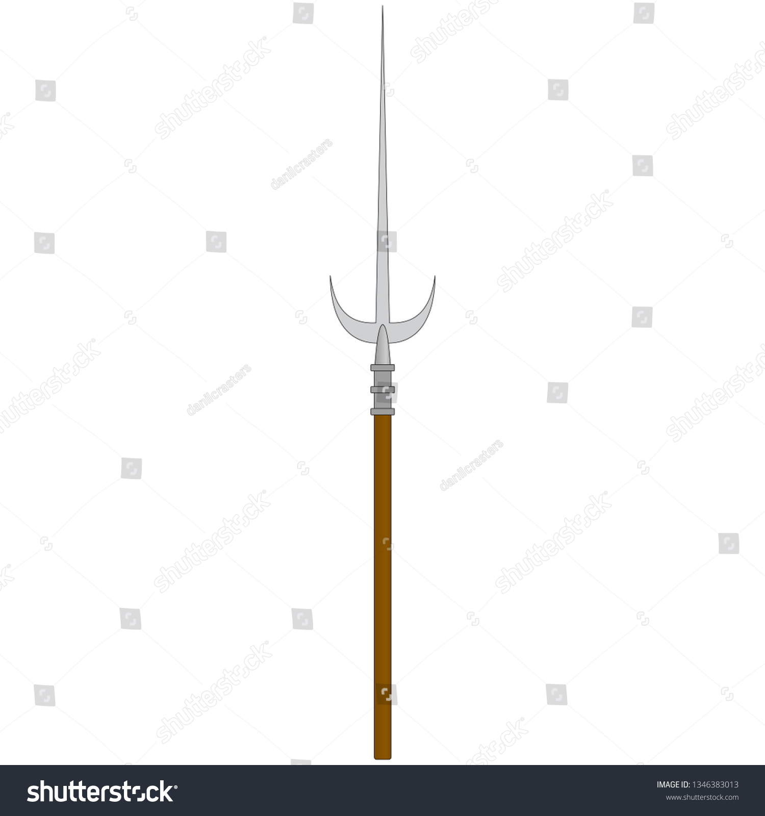 Vector Illustration Medieval Pike Stock Vector (Royalty Free ...