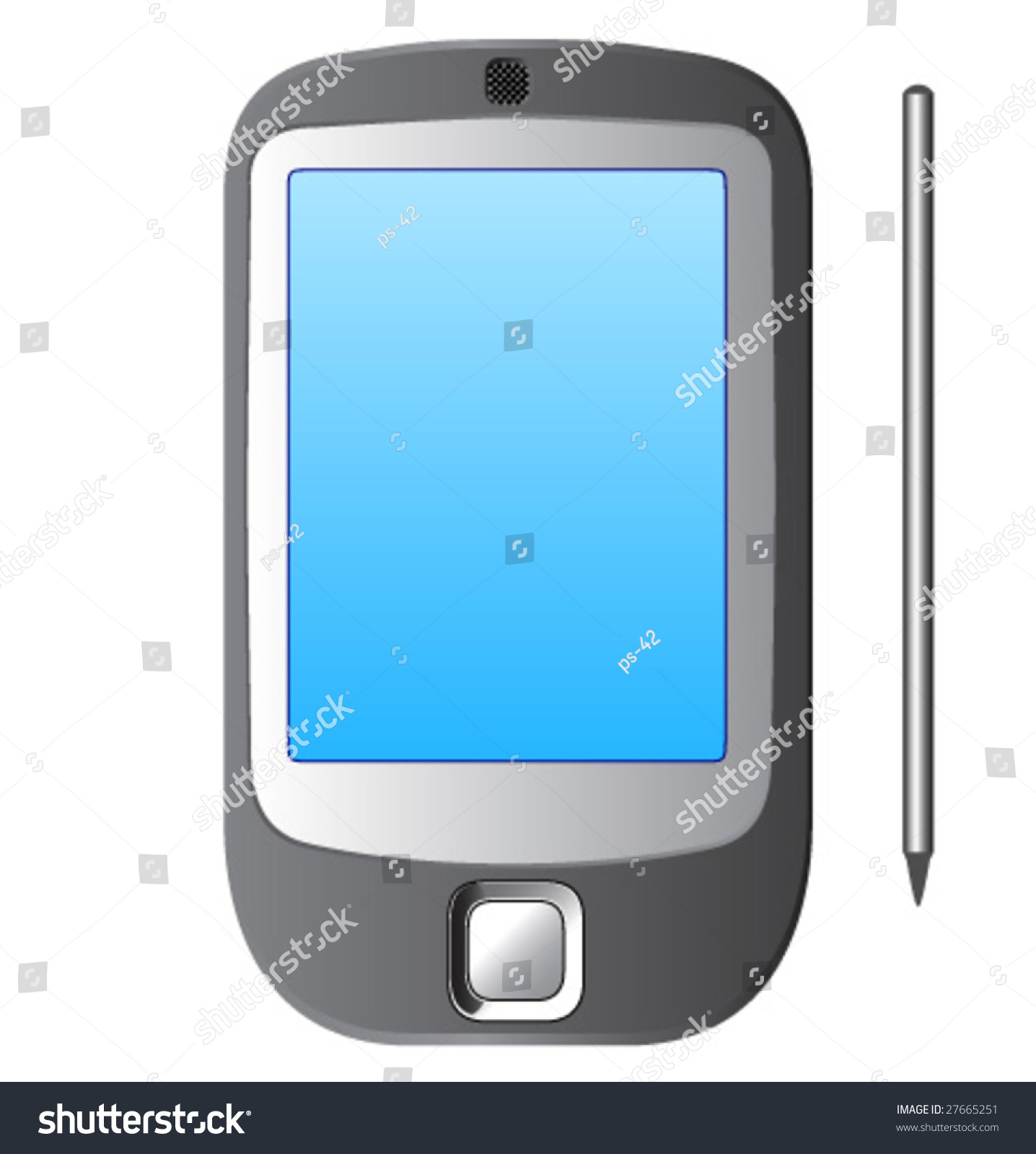 Vector Illustration Modern Pda Communication Stock Vector (Royalty Free ...
