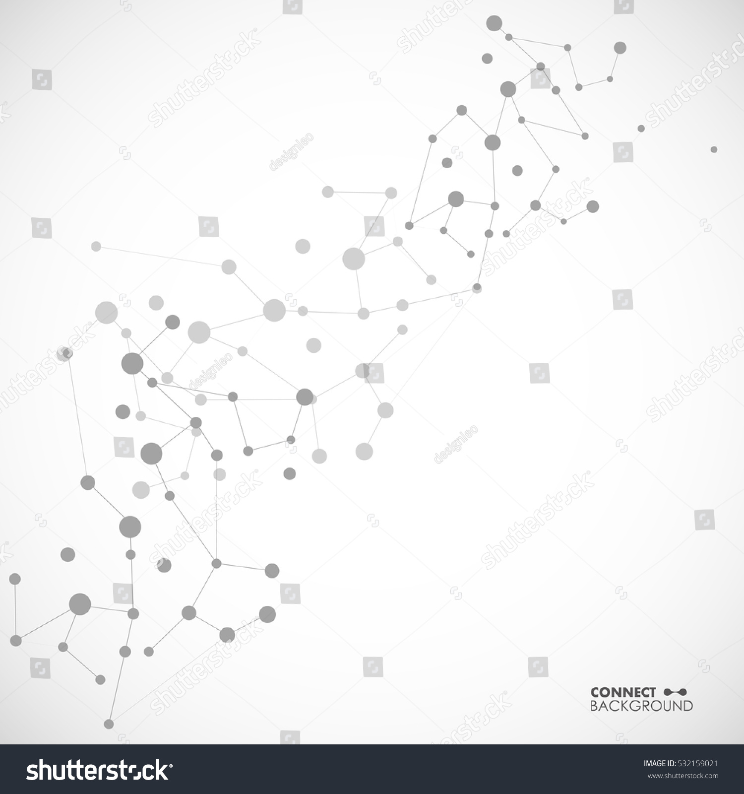Vector Illustration Molecules Network Connection Stock Vector (Royalty ...