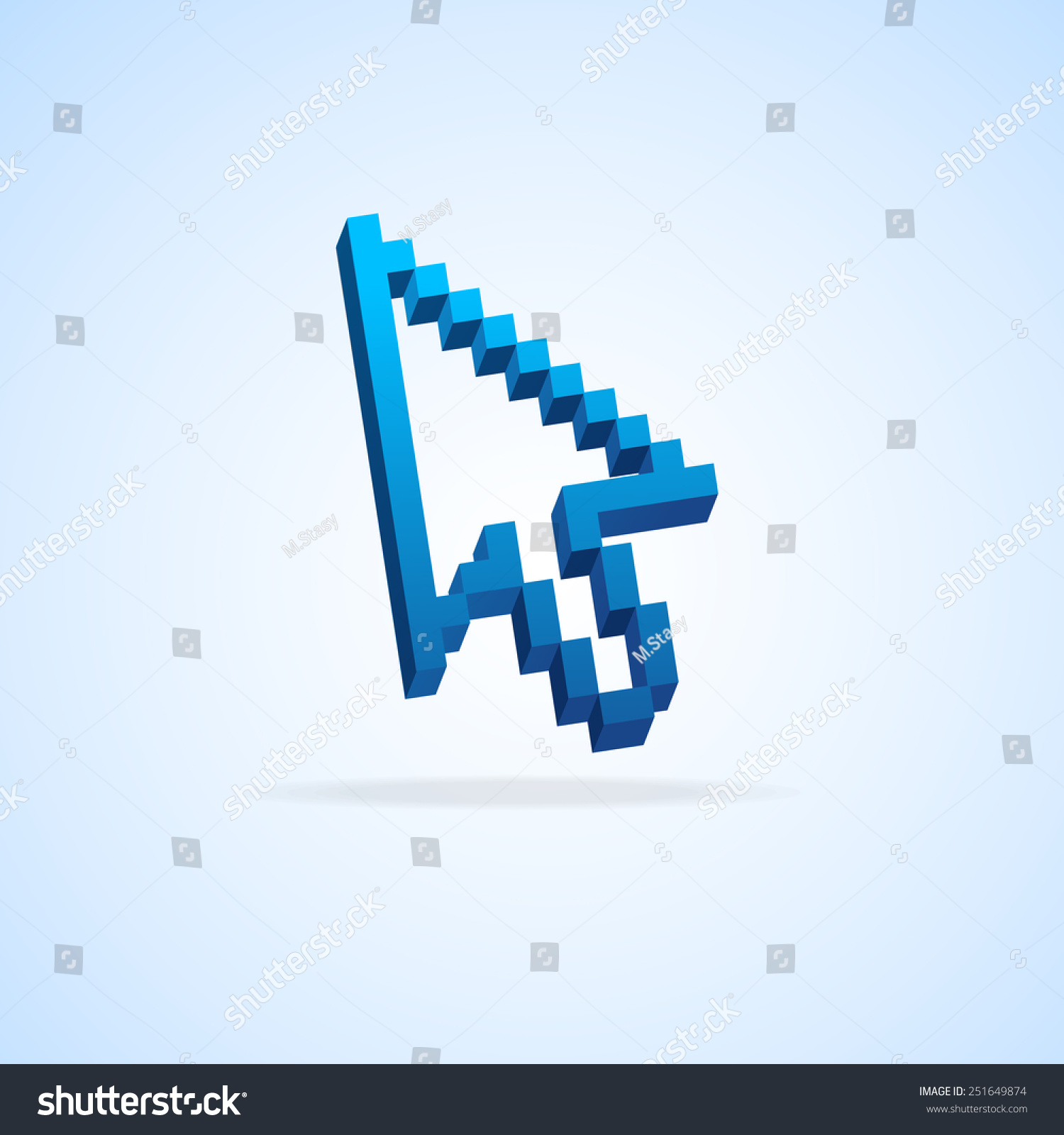 Vector Illustration Mouse Arrow Pixel Cursor Stock Vector (Royalty Free ...