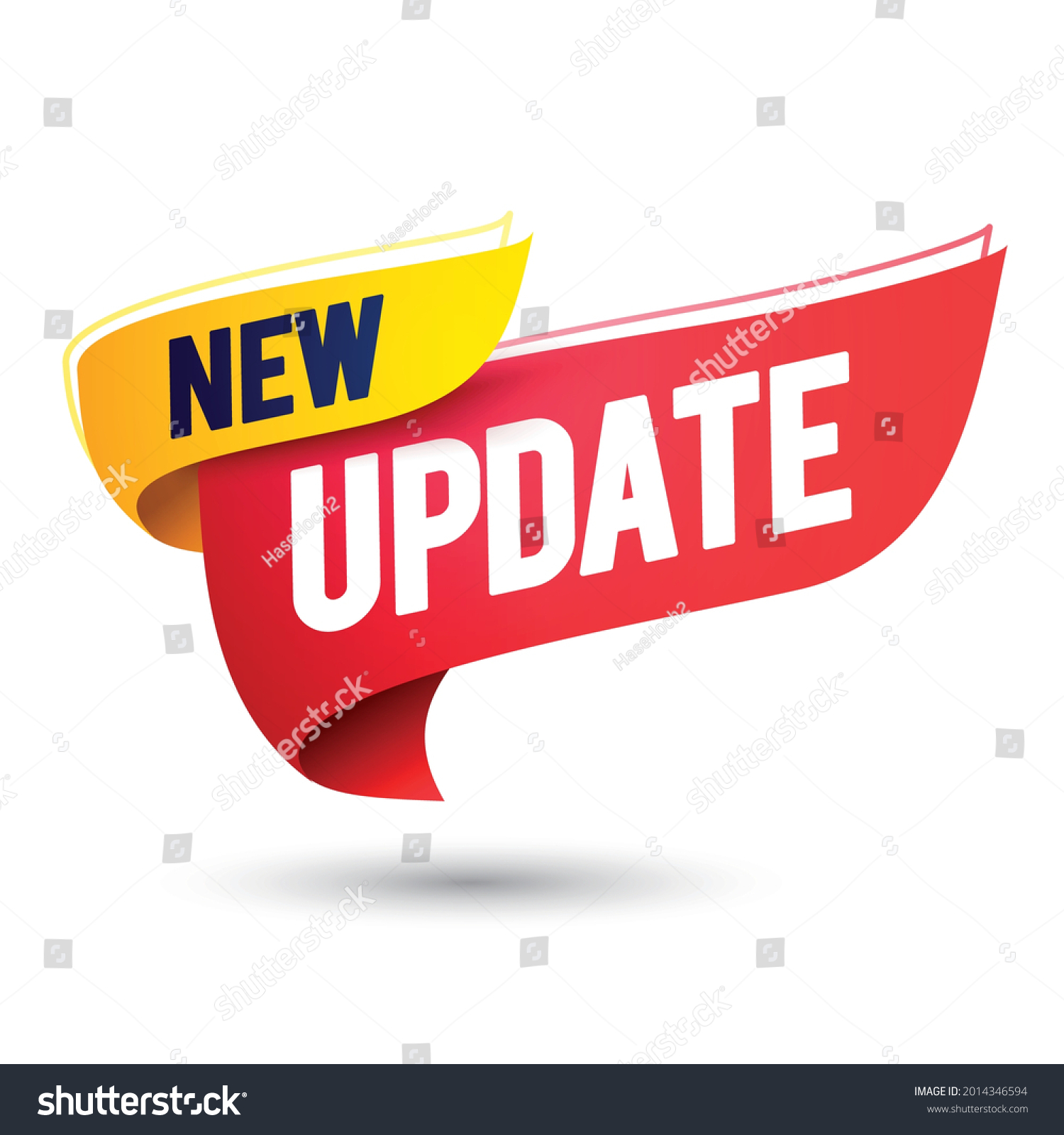 Vector Illustration New Update Flag Icon Stock Vector (Royalty Free ...