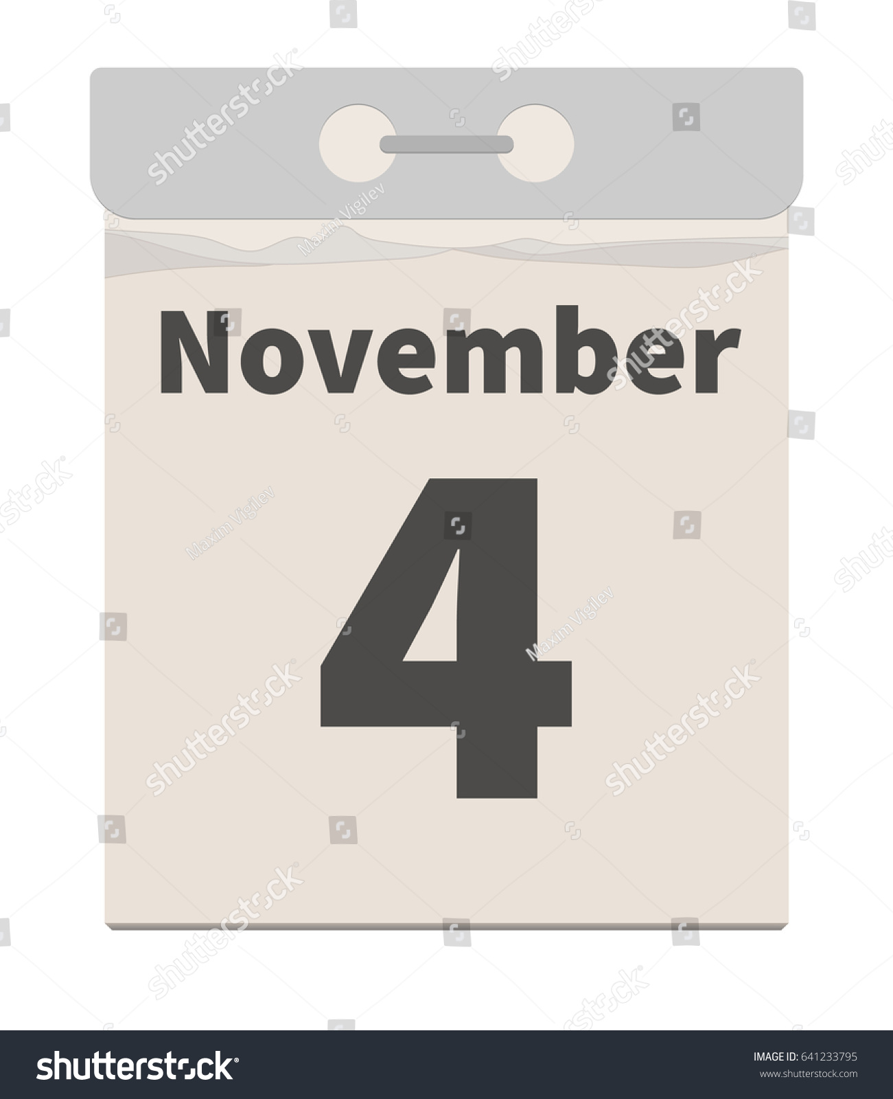 Vector Illustration November 4 Stock Vector (Royalty Free) 641233795