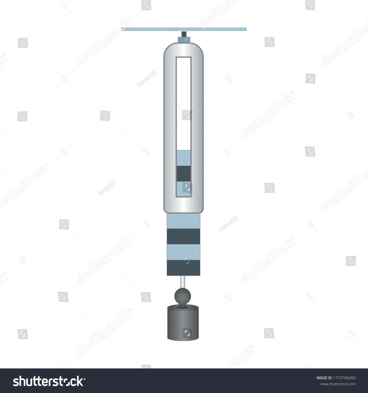 Vector Illustration Dynamometer Experiment Stock Vector (Royalty Free ...