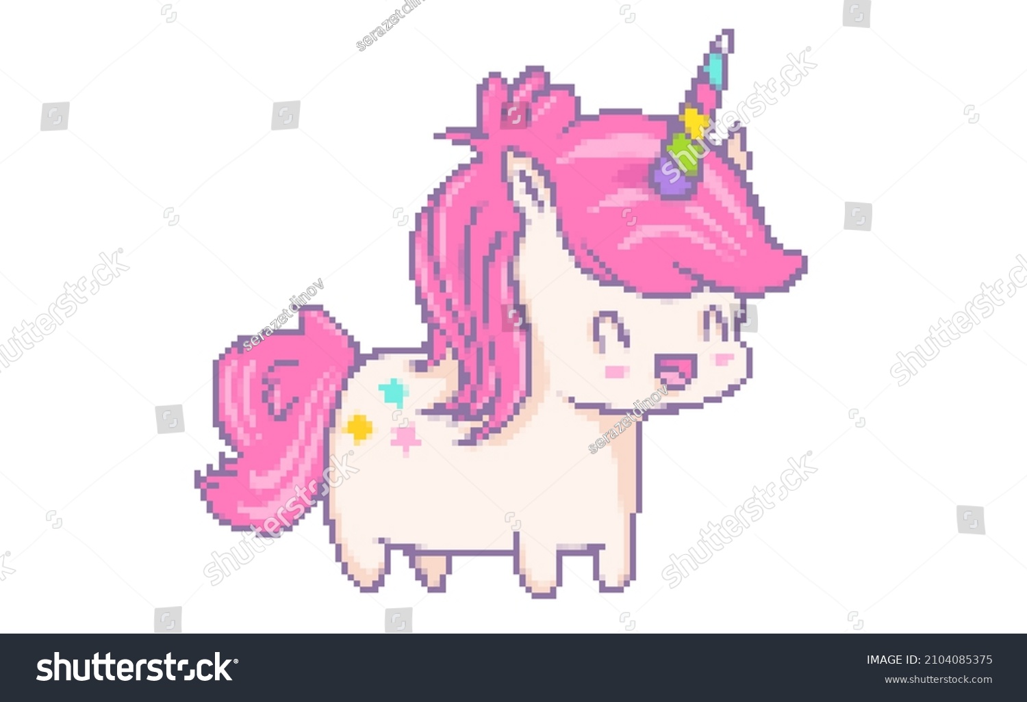 Vector Illustration Kawaii Unicorn Pixel Art Stock Vector (Royalty Free ... Vector Illustration Kawaii Unicorn Pixel Art Stock Vector (Royalty Free ...