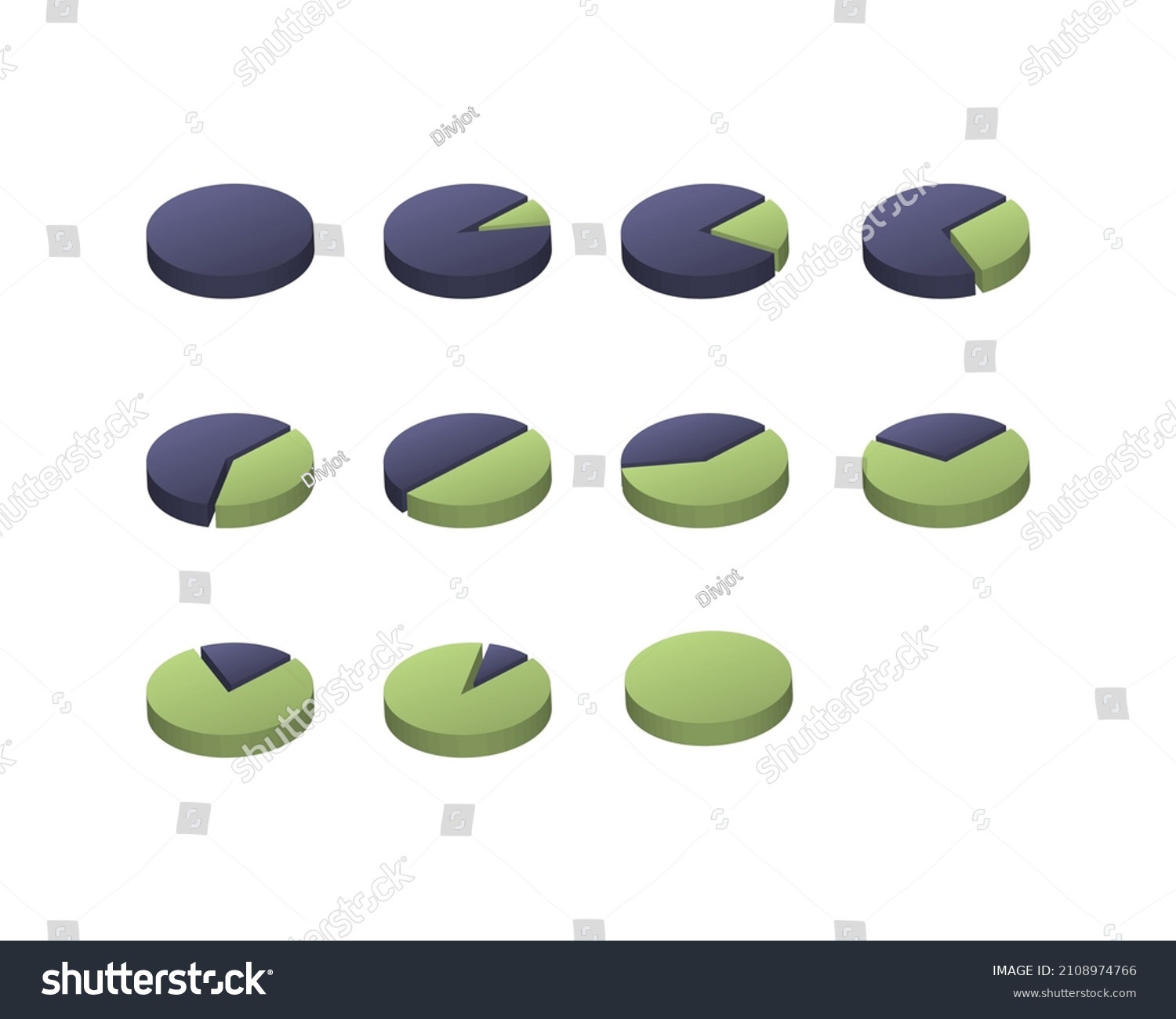 Vector Illustration Loader 0100 Process Pie Stock Vector (Royalty Free ...