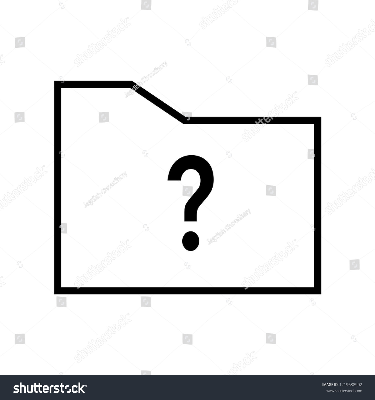 Vector Illustration Missing Folder Icon Stock Vector (Royalty Free ...