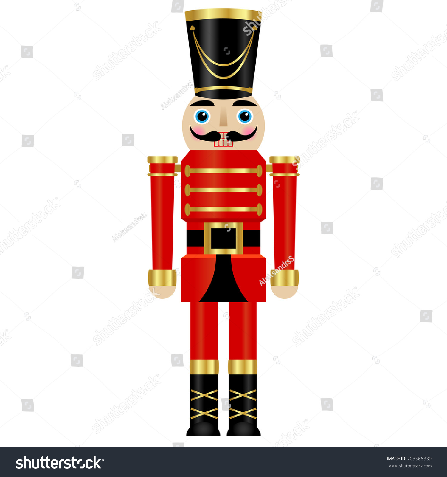 Vector Illustration Nutcracker Stock Vector (Royalty Free) 703366339