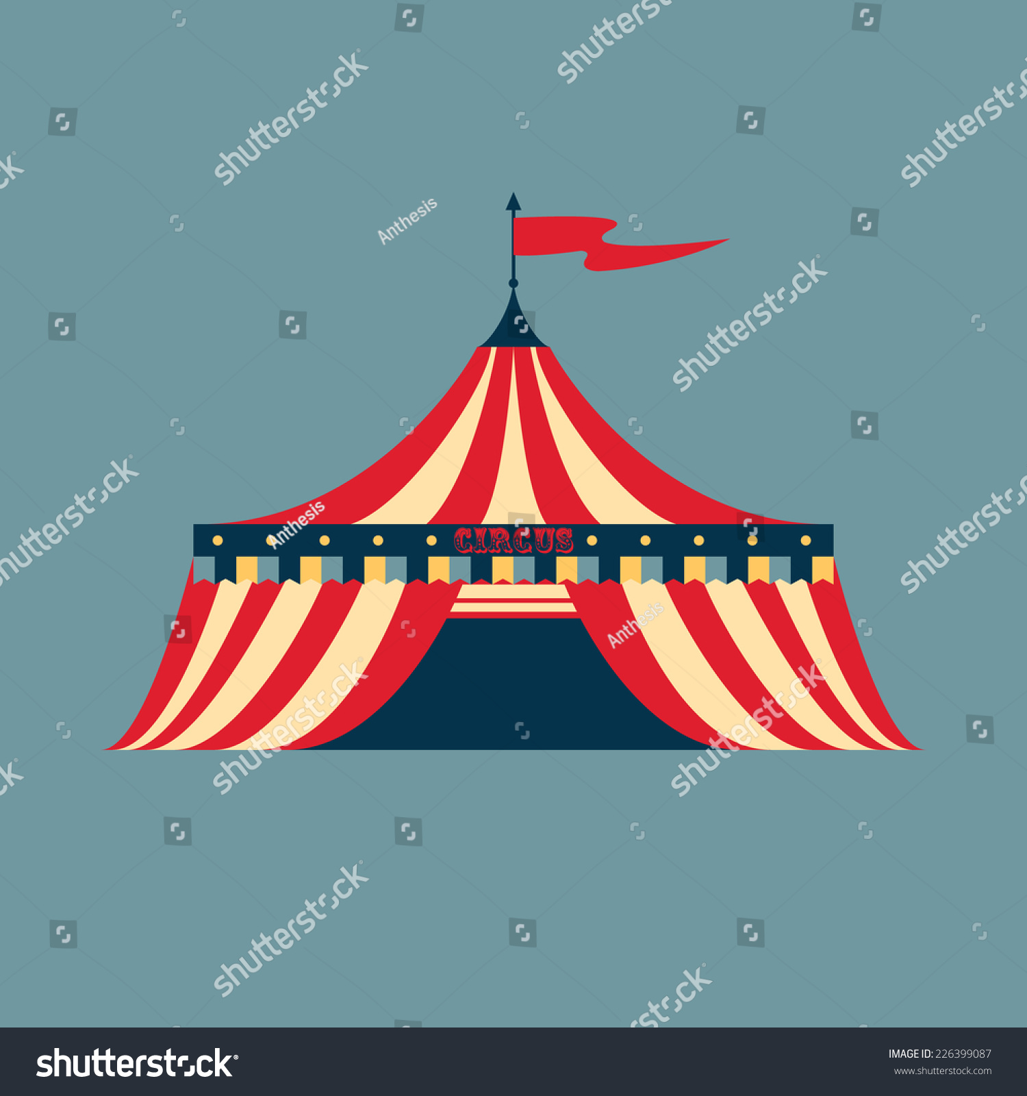 Vintage Circus Tent Clip Art
