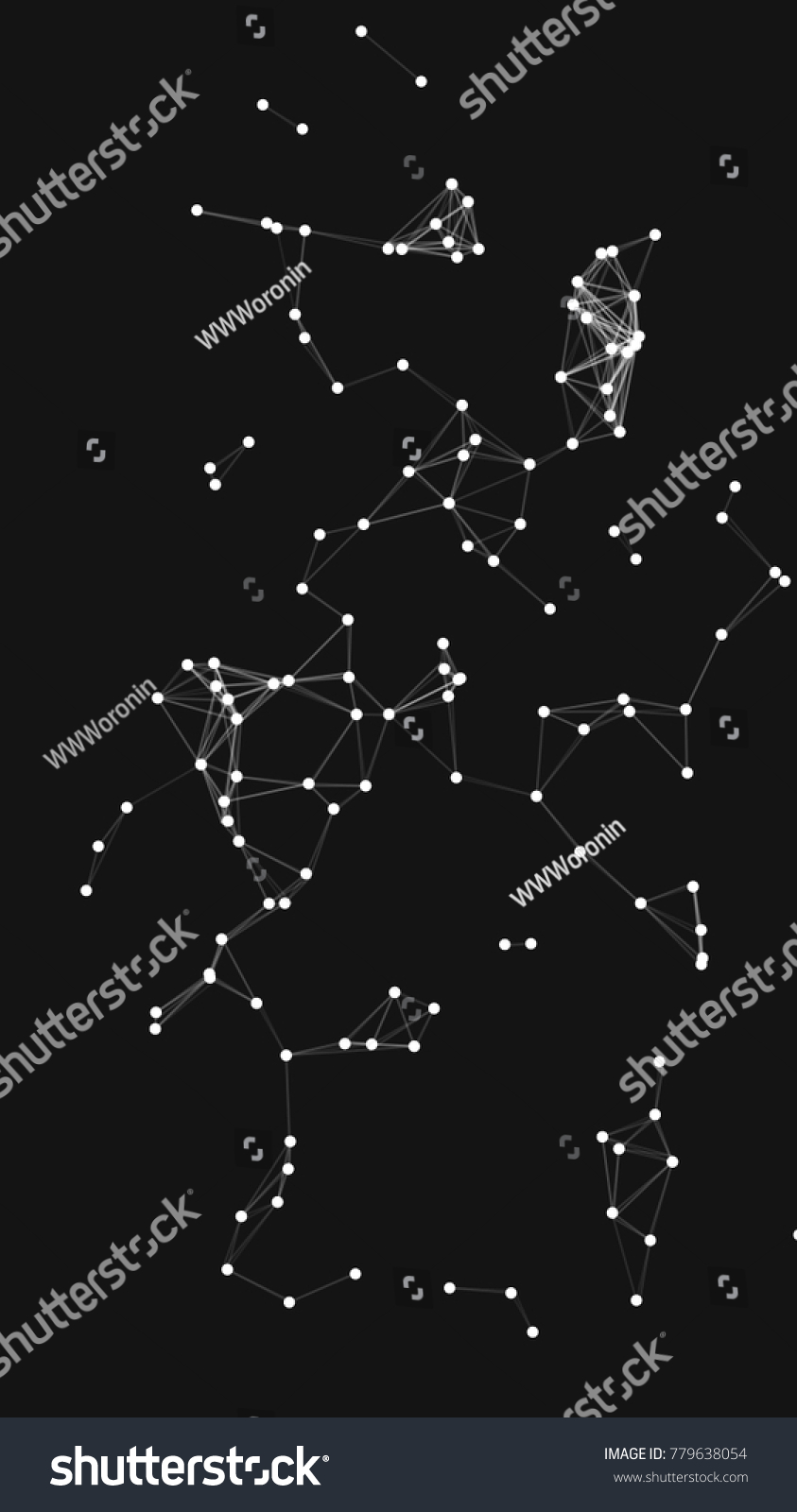 Vector Illustration Abstract Plexus Structure Forming Stock Vector Royalty Free 779638054