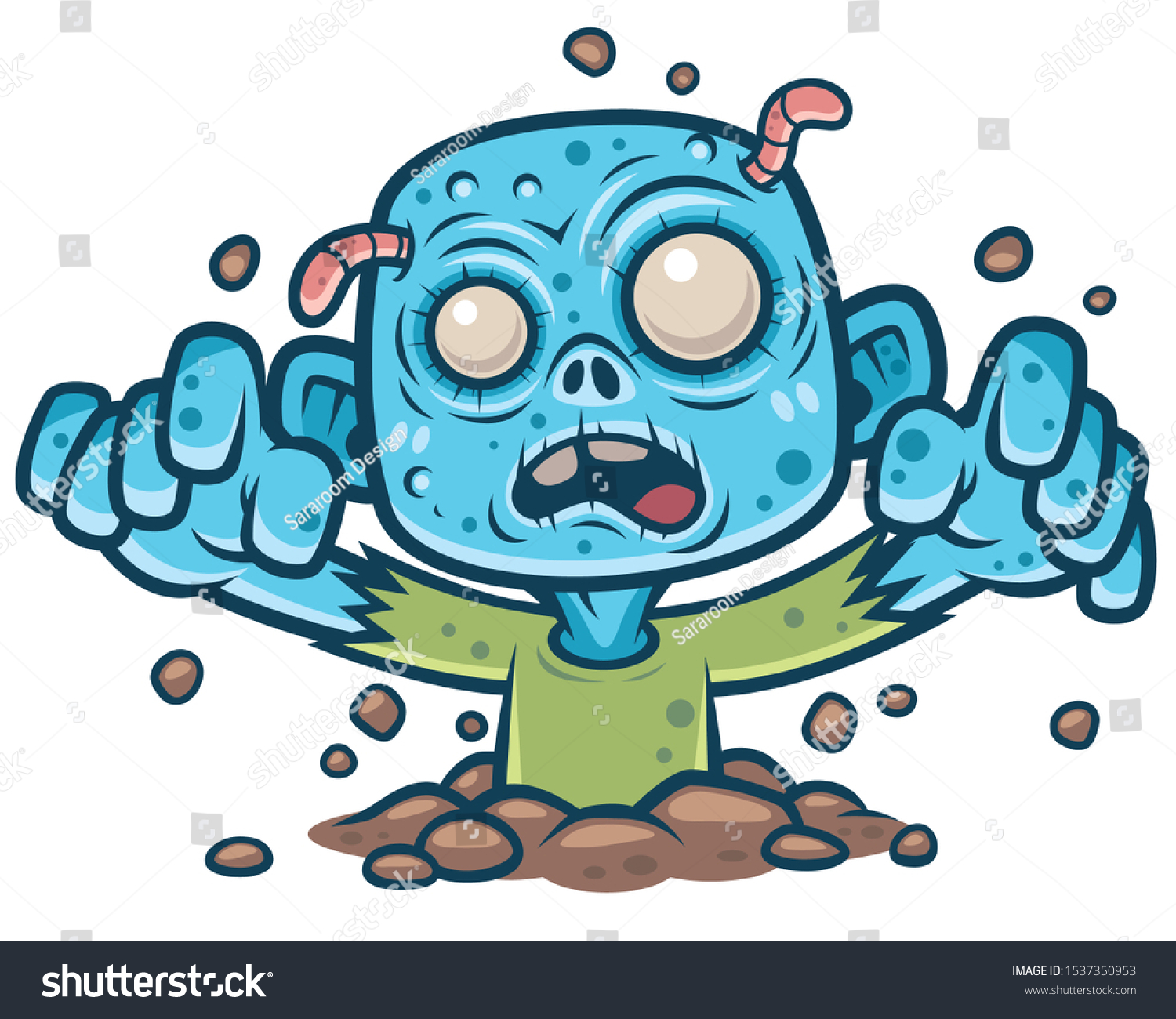 Vector Illustration Cartoon Zombie: vector de stock (libre de regalías ... Vector Illustration Cartoon Zombie: vector de stock (libre de regalías ...