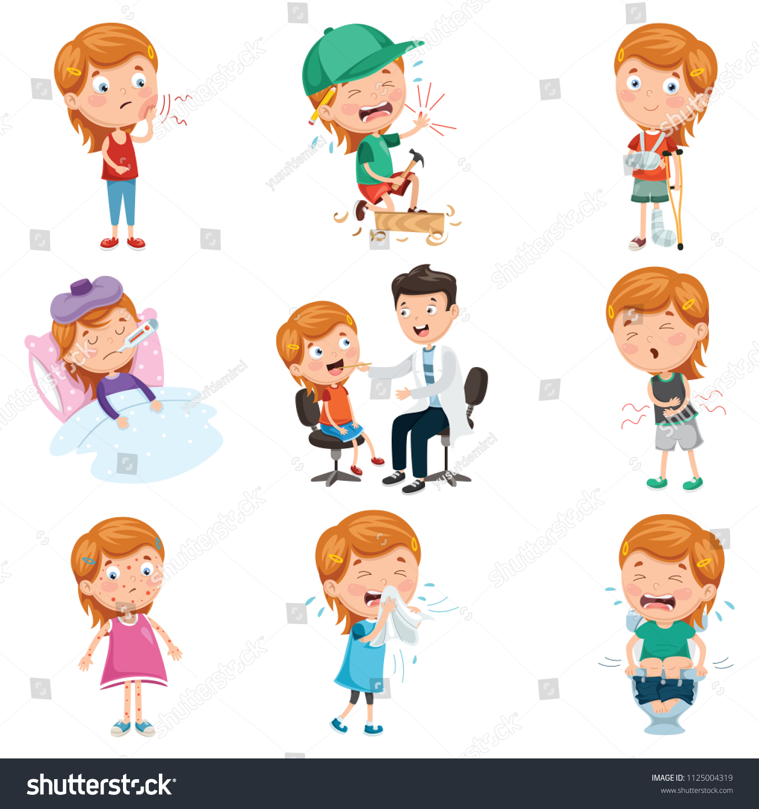 Vector Illustration Child Diseases 库存矢量图(免版税)1125004319 | Shutterstock Vector Illustration Child Diseases 库存矢量图(免版税)1125004319 | Shutterstock