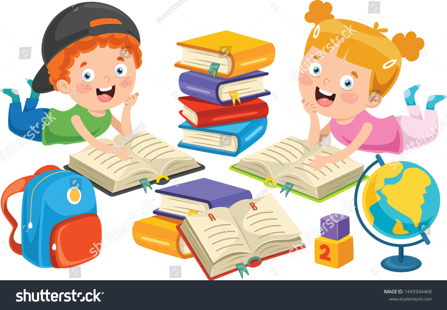 Vector Illustration Children Education: vetor stock (livre de direitos ... Vector Illustration Children Education: vetor stock (livre de direitos ...