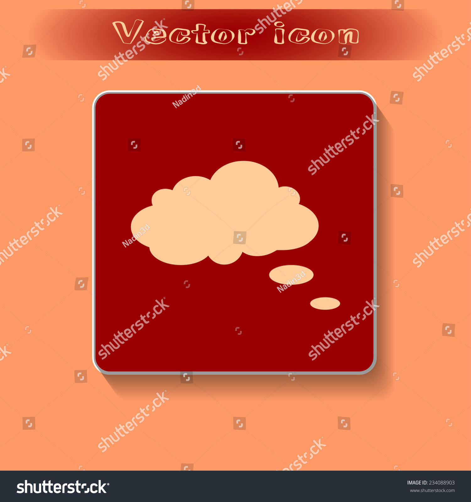 Vector Illustration Comic Cloud Stock Vector (Royalty Free) 234088903 ...