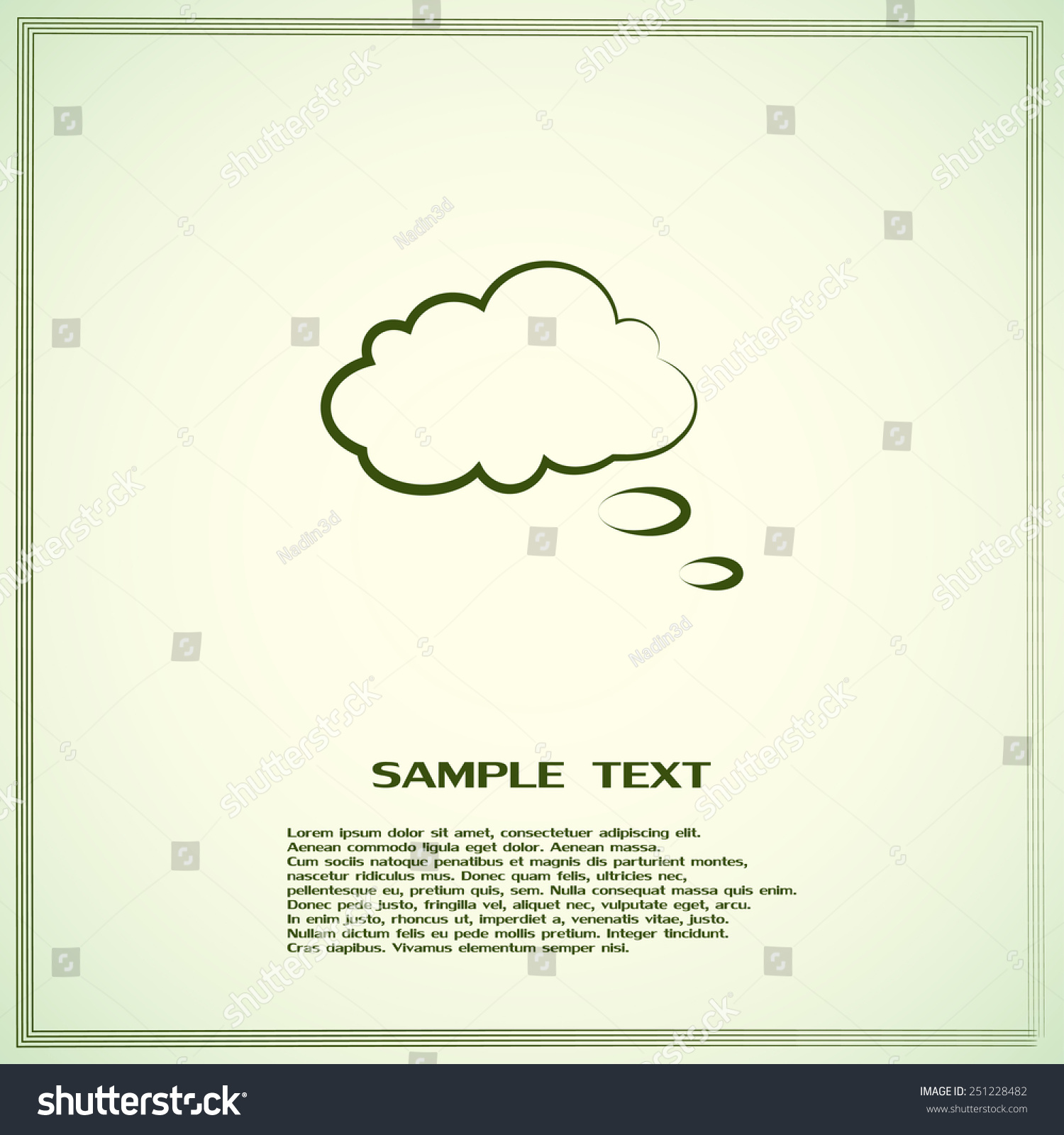 Vector Illustration Comic Cloud Stock Vector (Royalty Free) 251228482 ...