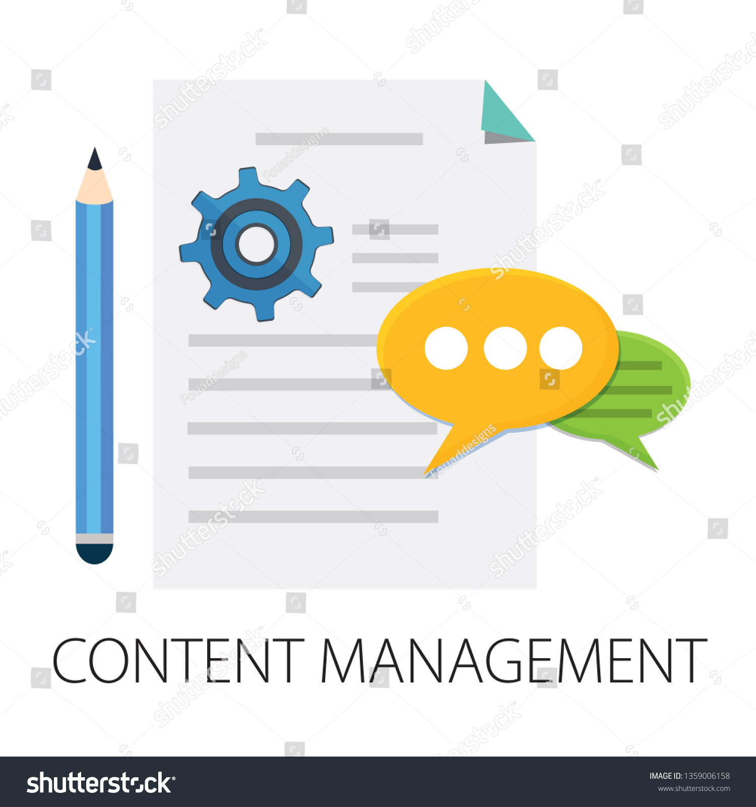 Vector Illustration Computer Content Management Concept Stock Vector ... Vector Illustration Computer Content Management Concept Stock Vector ...