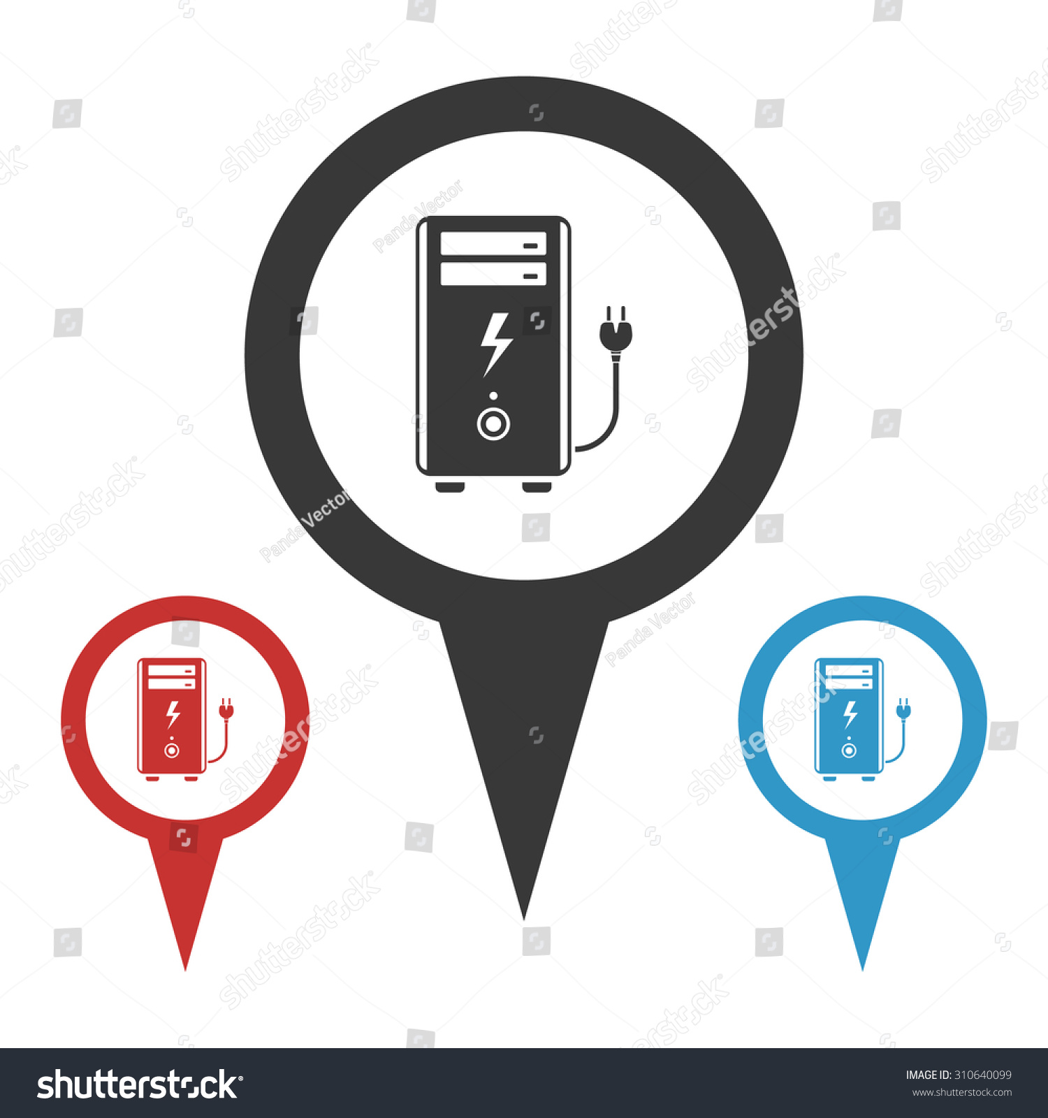 Vector Illustration Computer Technology Modern Icon Stock Vector ...