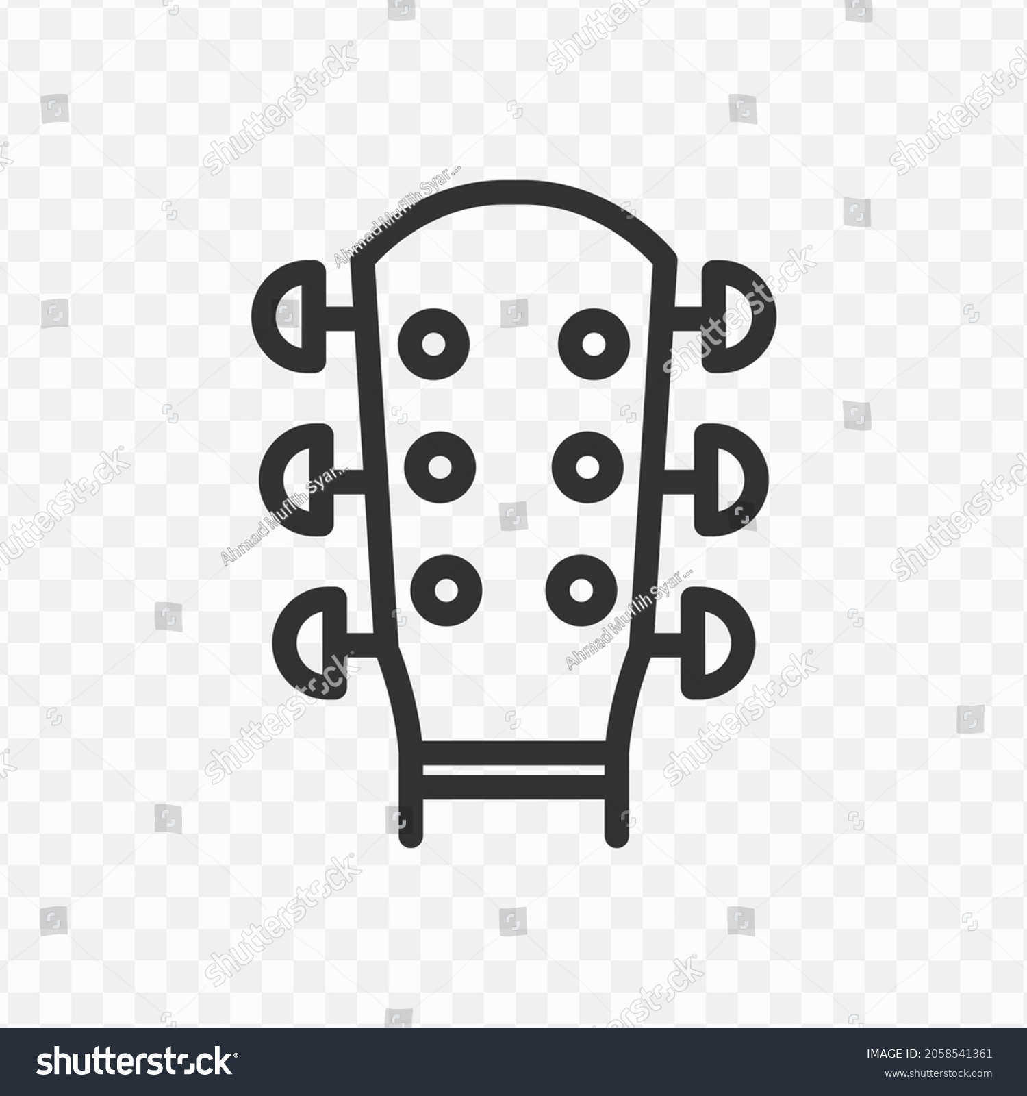 Vector Illustration Guitar Headstock Icon Dark Stock Vector (Royalty ... Vector Illustration Guitar Headstock Icon Dark Stock Vector (Royalty ...