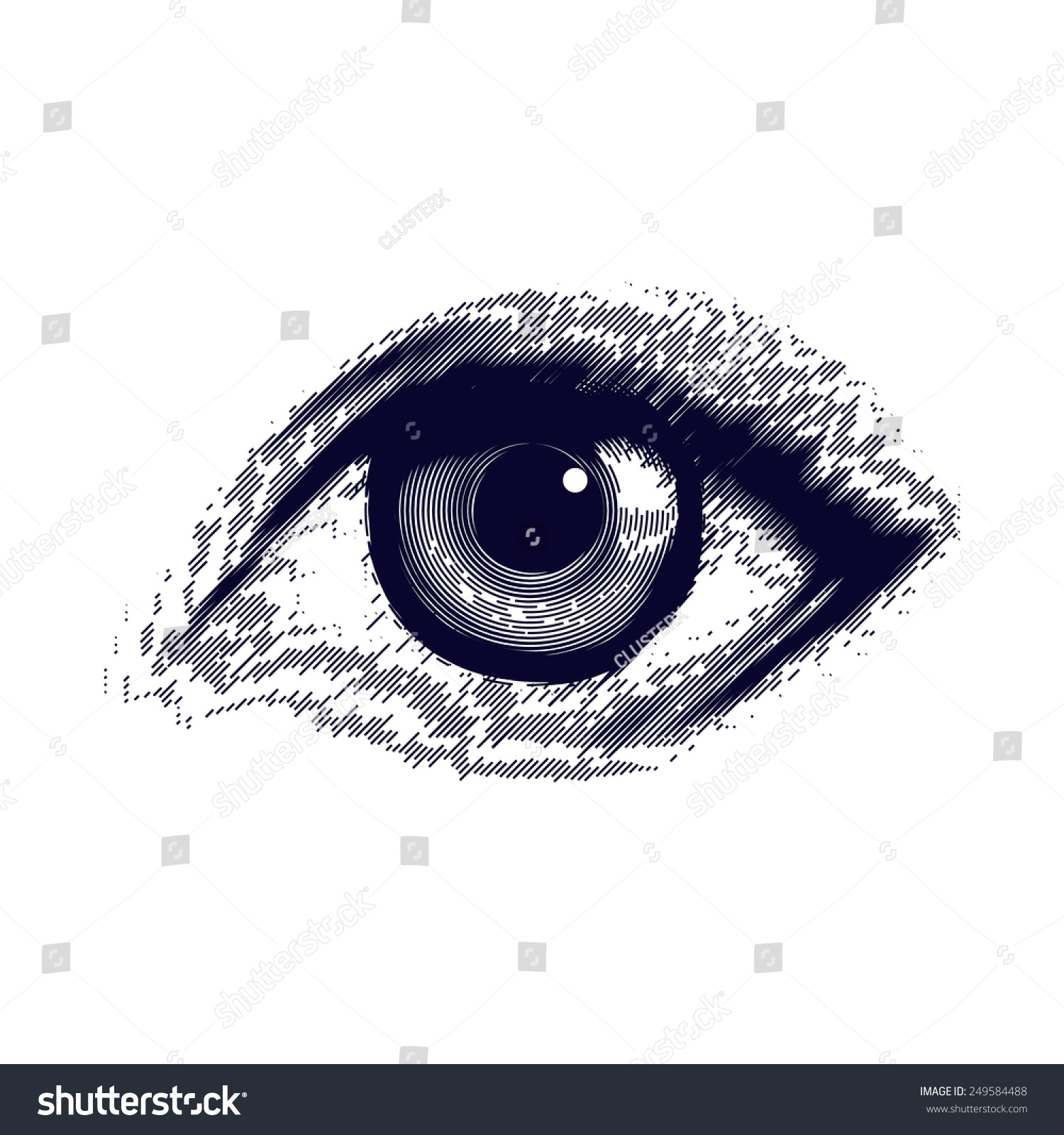 Vector Illustration Human Eye Vintage Engraved Stock Vector (Royalty ... Vector Illustration Human Eye Vintage Engraved Stock Vector (Royalty ...