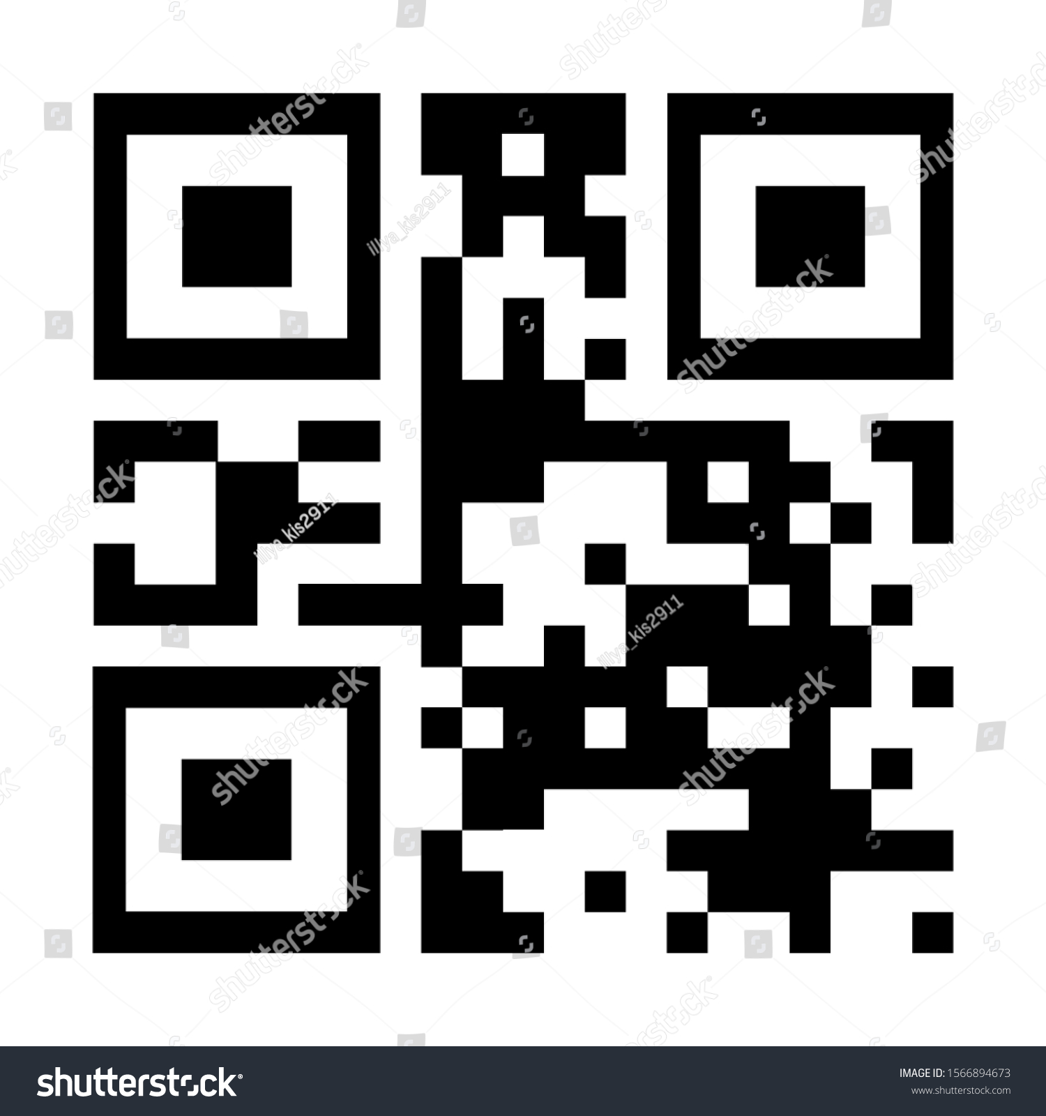 Vector Illustration Qr Code Stock Vector (Royalty Free) 1566894673