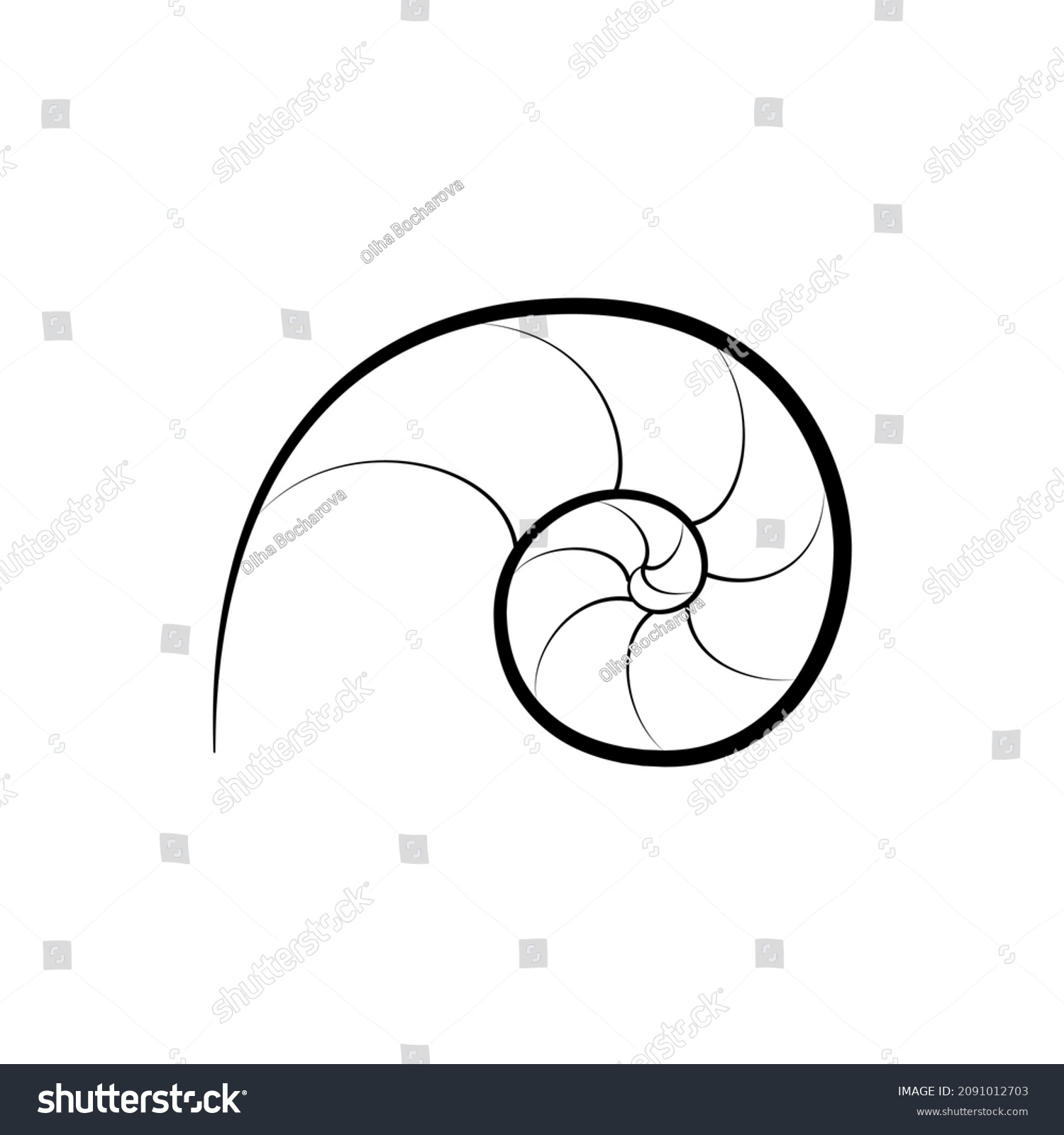 Vector Illustration Shell Logotype Stock Vector (Royalty Free ...