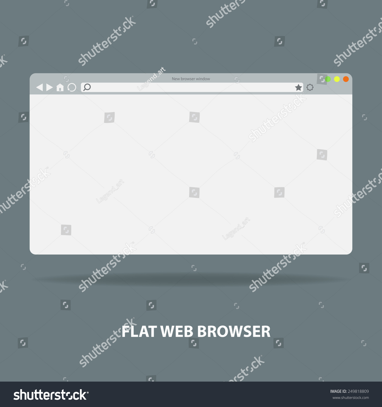 Vector Illustration Of Simple Flat Web Browser Design Template Mock Up Best Minimalistic